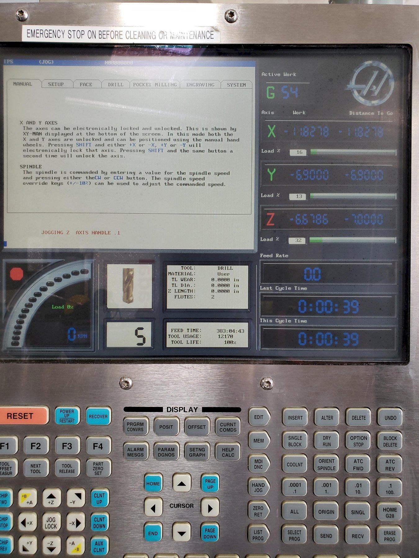 Haas VF-2 VMC 2007 with: New Transmission, VOP-D, 30-HP Vector Dual ...