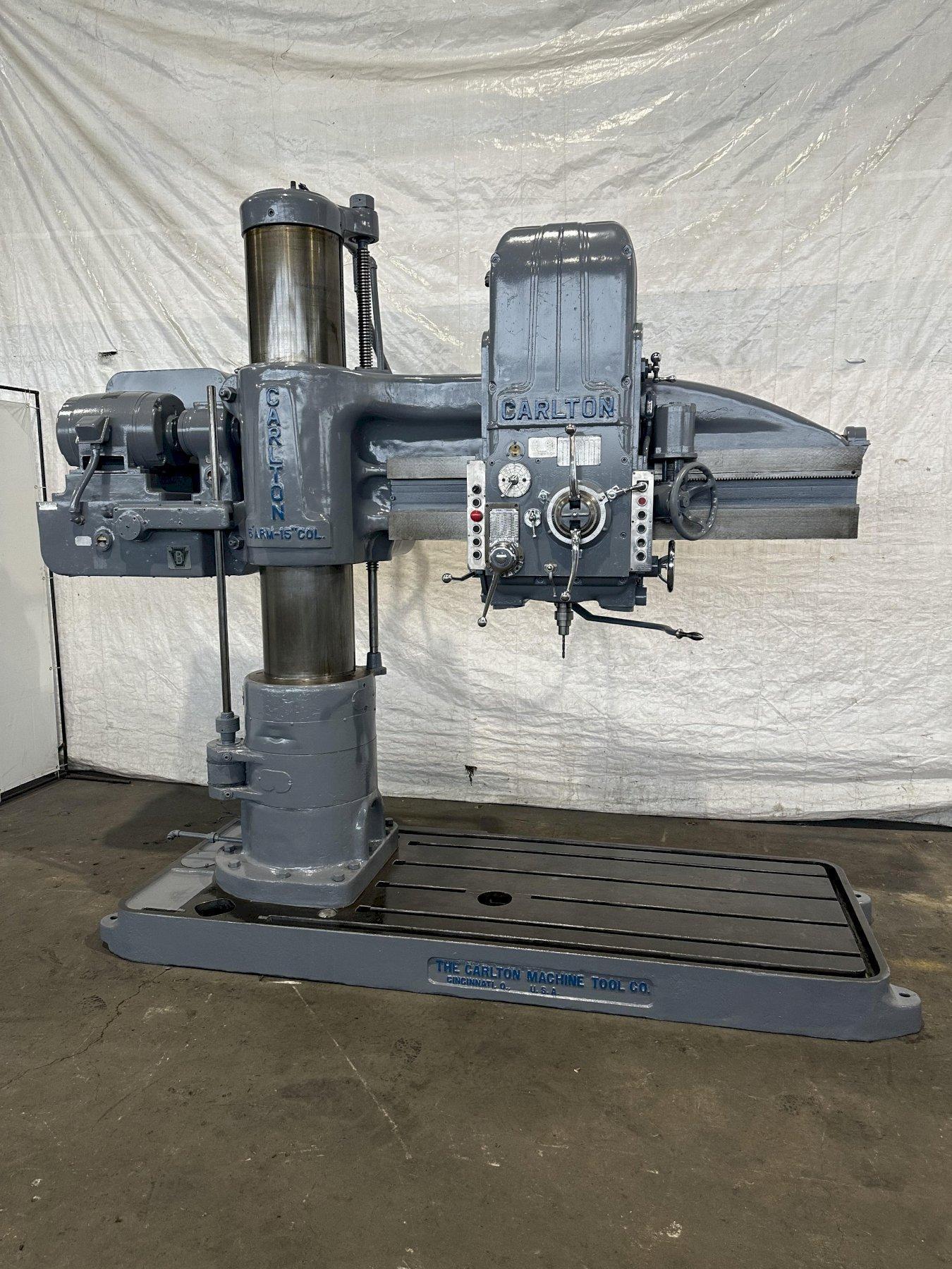 5′ X 15″ CARLTON MODEL 3A RADIAL ARM | Blumberg Machinery Co.