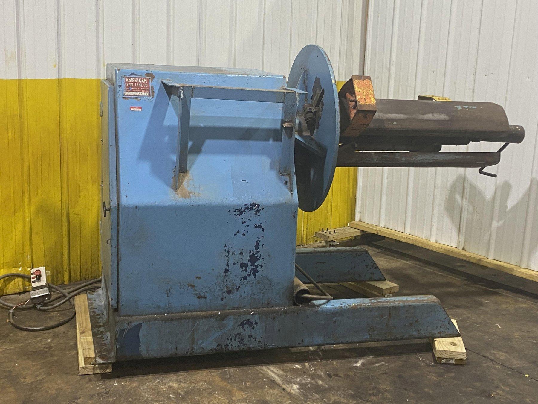 6000 LBS X 48″ AMERICAN STEEL LINE MOTORIZED UNCOILER / COIL REEL ...