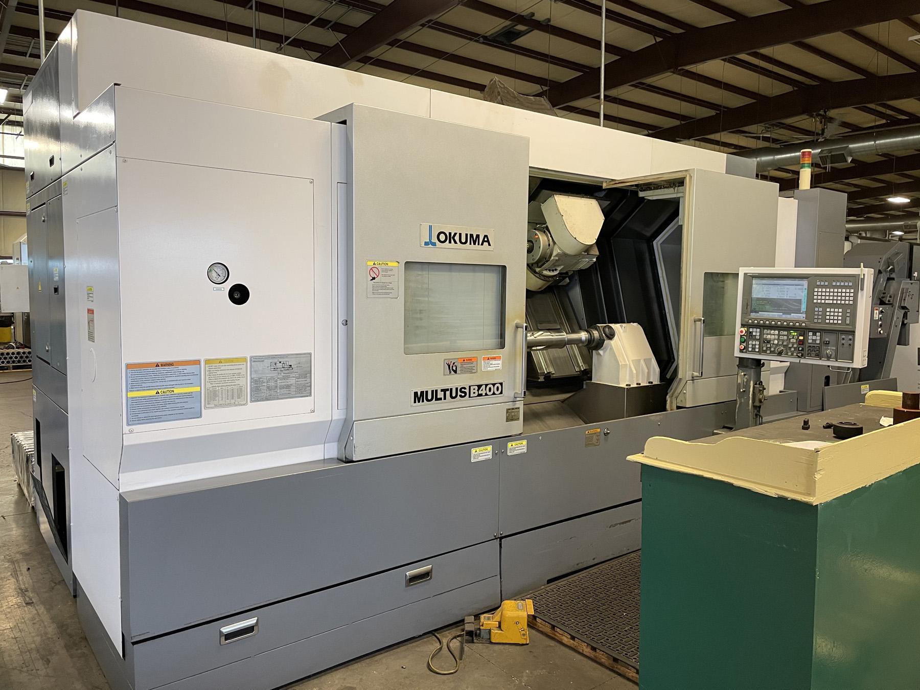 Okuma Multus B400 5 axis CNC lathe, 12″ chuck, 60″ centers, OSP-P200L ...