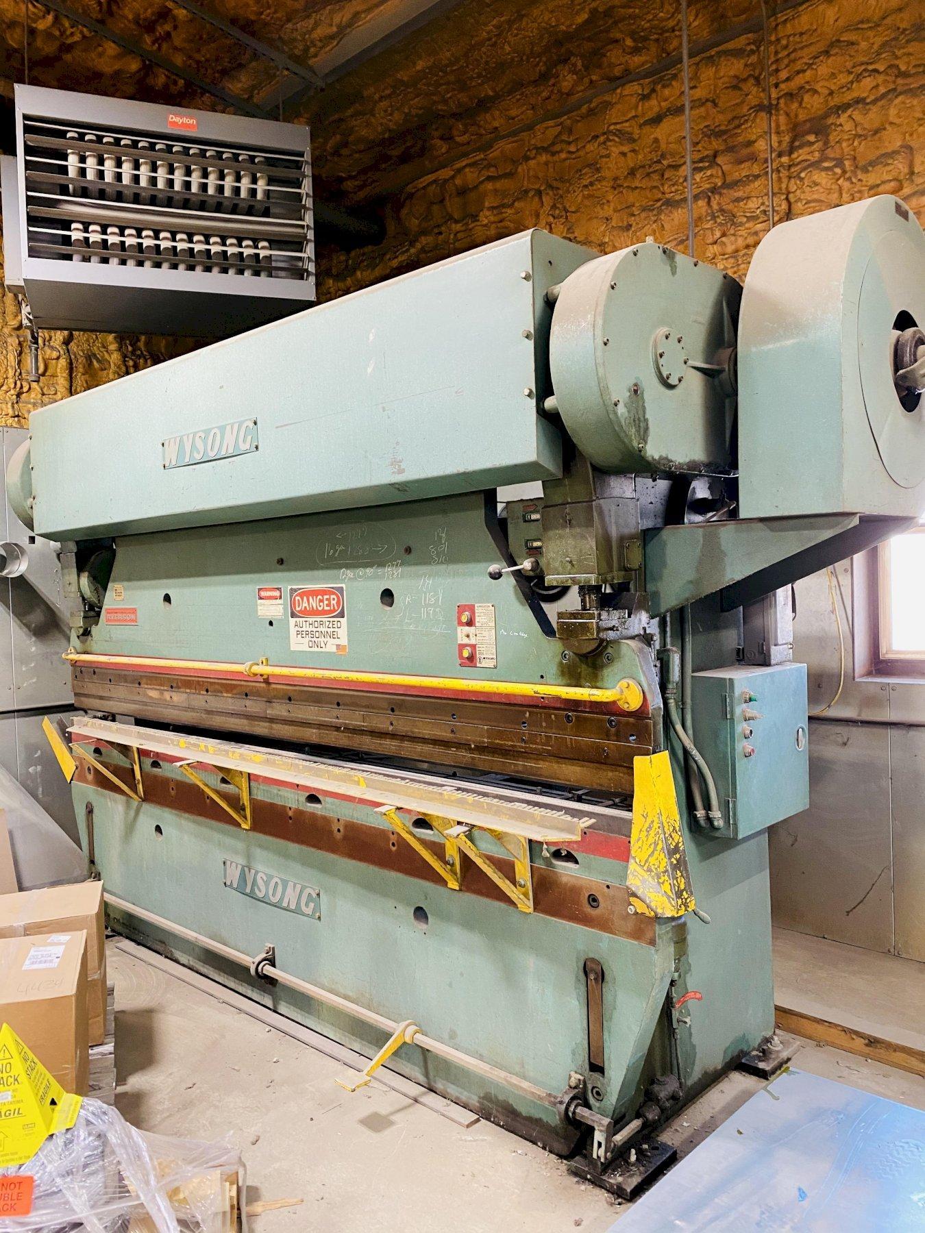 110 TON X 10′ WYSONG 110-10 MECHANICAL PRESS BRAKE. STOCK # 1263320 | G ...