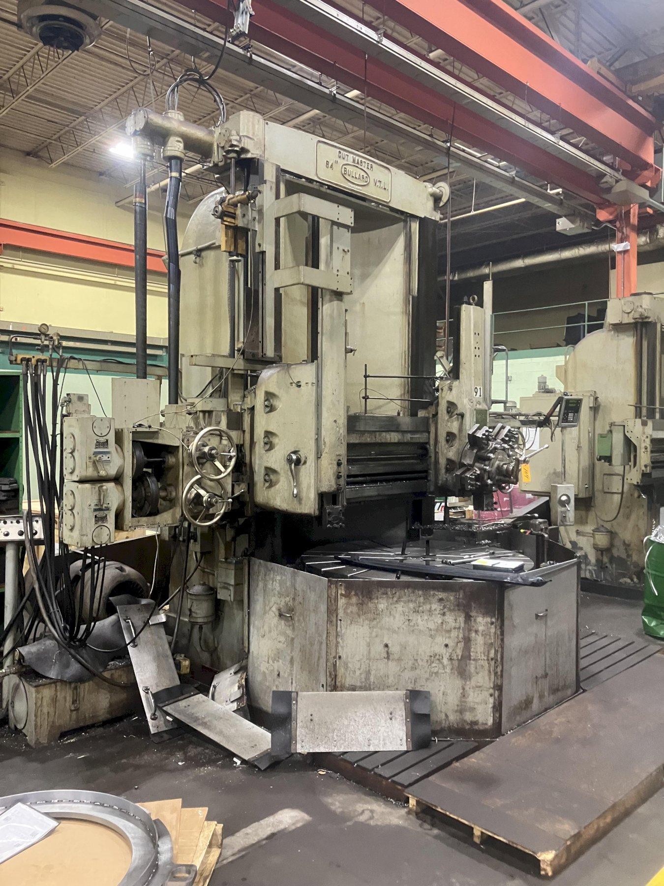 64″ BULLARD CUTMASTER “HIGH COLUMN” 3- HEAD VTL / VERTICAL TURRET LATHE ...