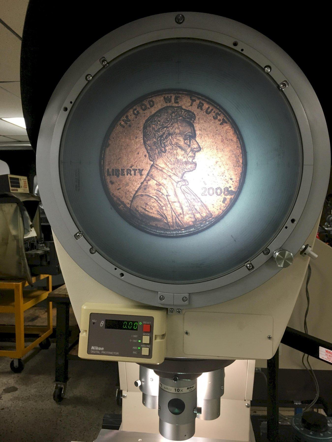 12″ NIKON Model V-12BD Bench Top Vertical Beam Comparator, S/N 1100364 ...