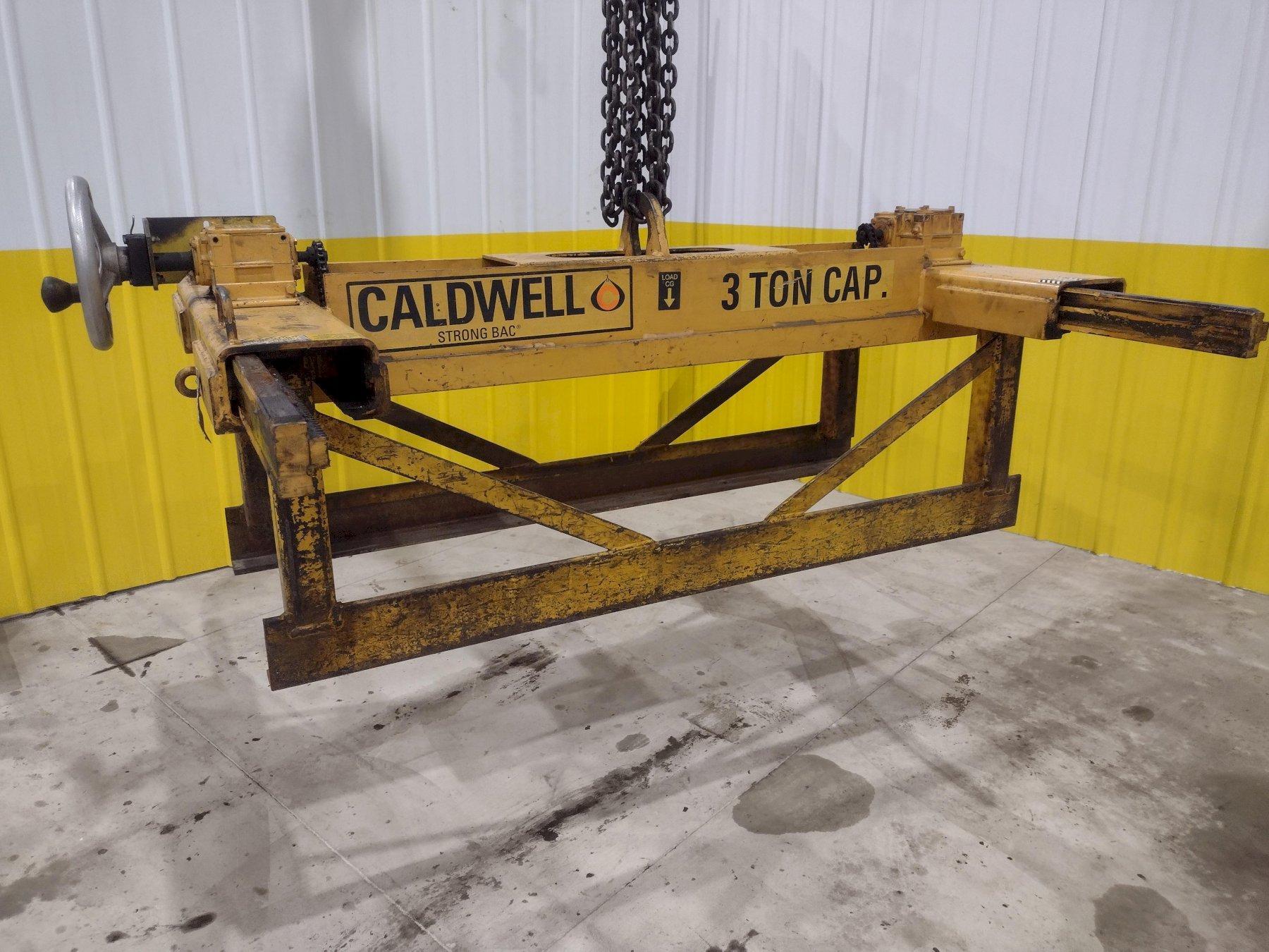 6000 LBS CALDWELL MODEL #60-3-72 ADJUSTABLE PLATE / SHEET LIFTER: STOCK #20194