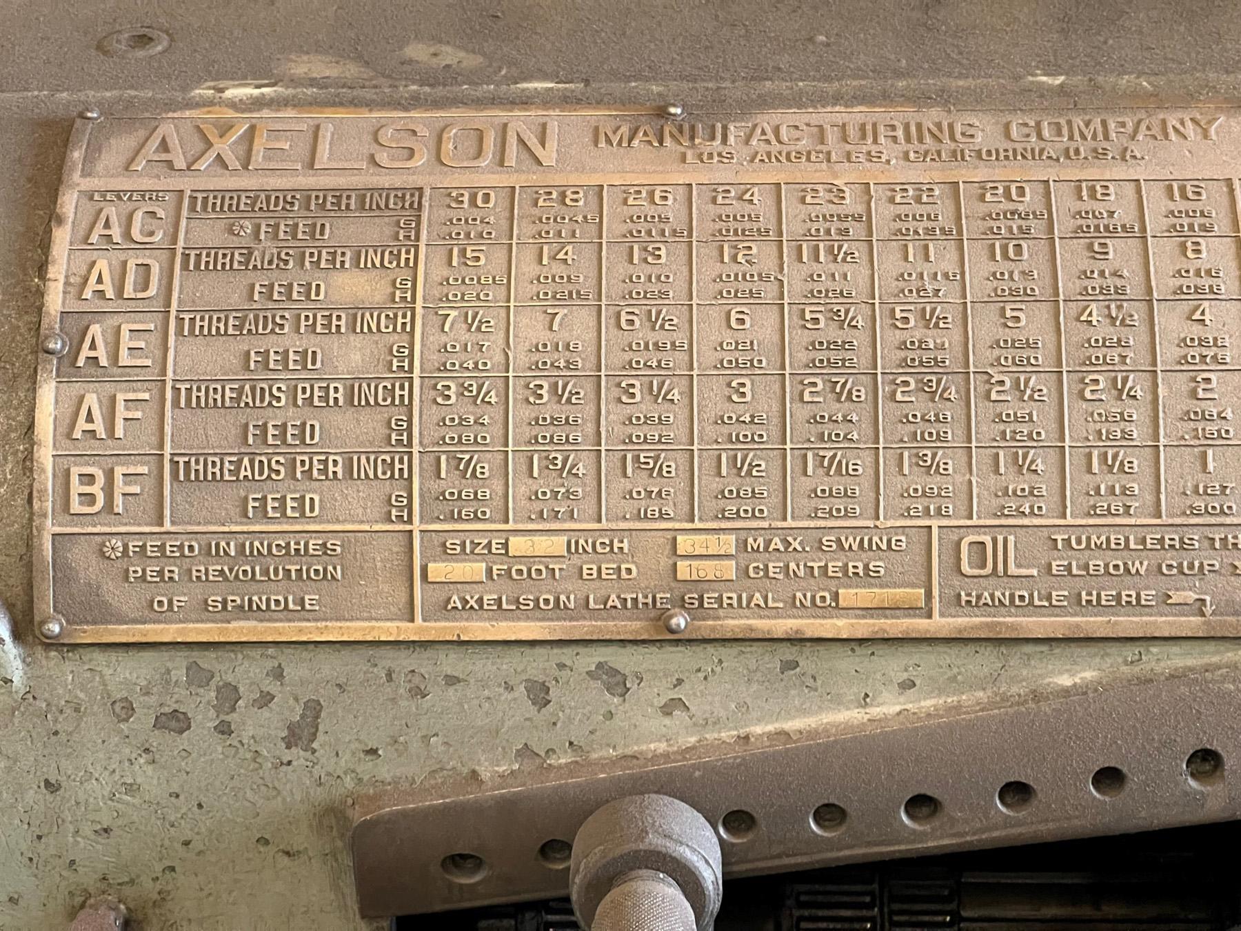 Used, Axelson Engine Lathe | Harris Machine Tools