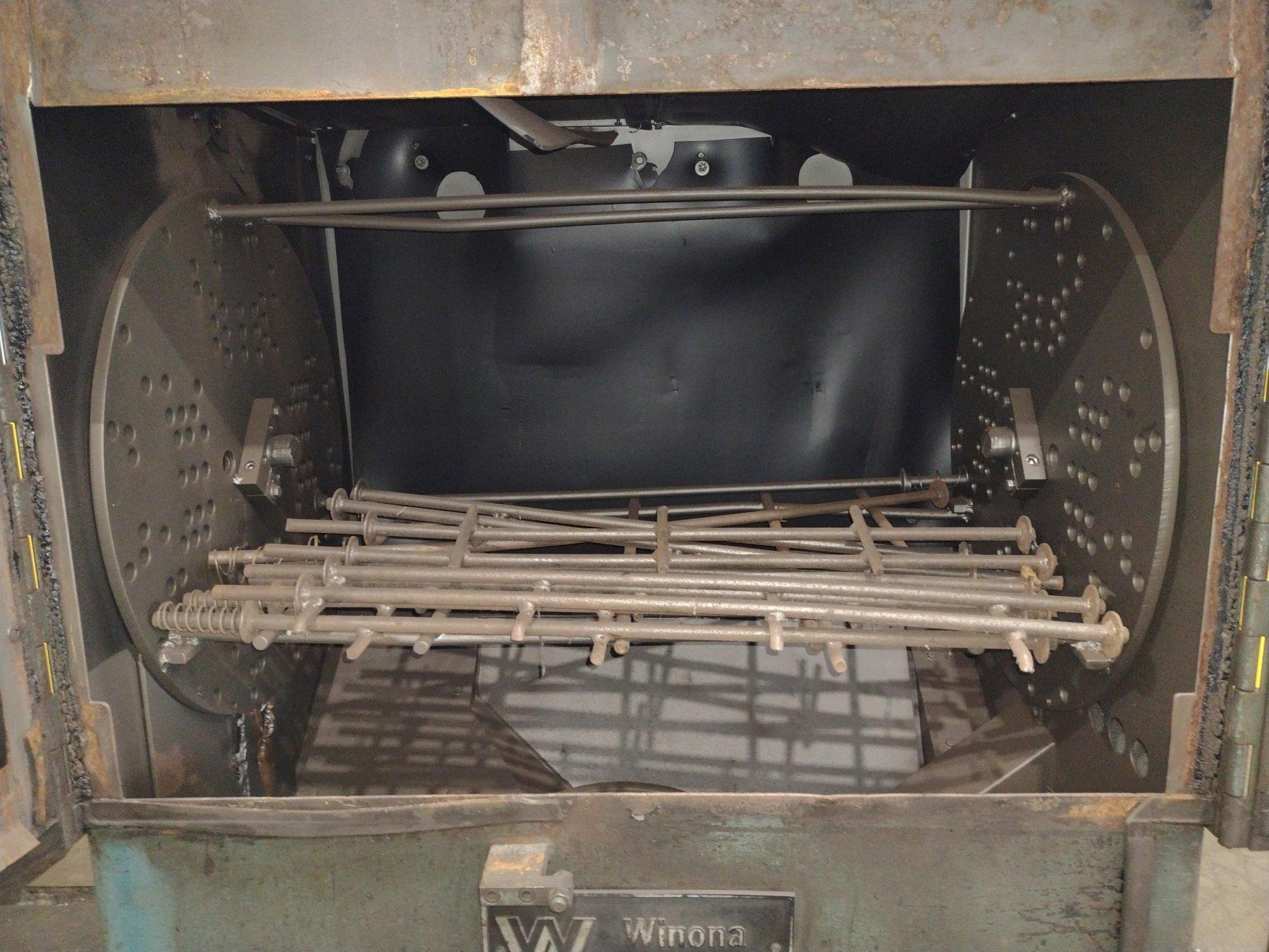 11.4 CU FT A-E-S MODEL #STEELABRATOR B-150 SHOT BLAST BARRELL TUMBLER ...