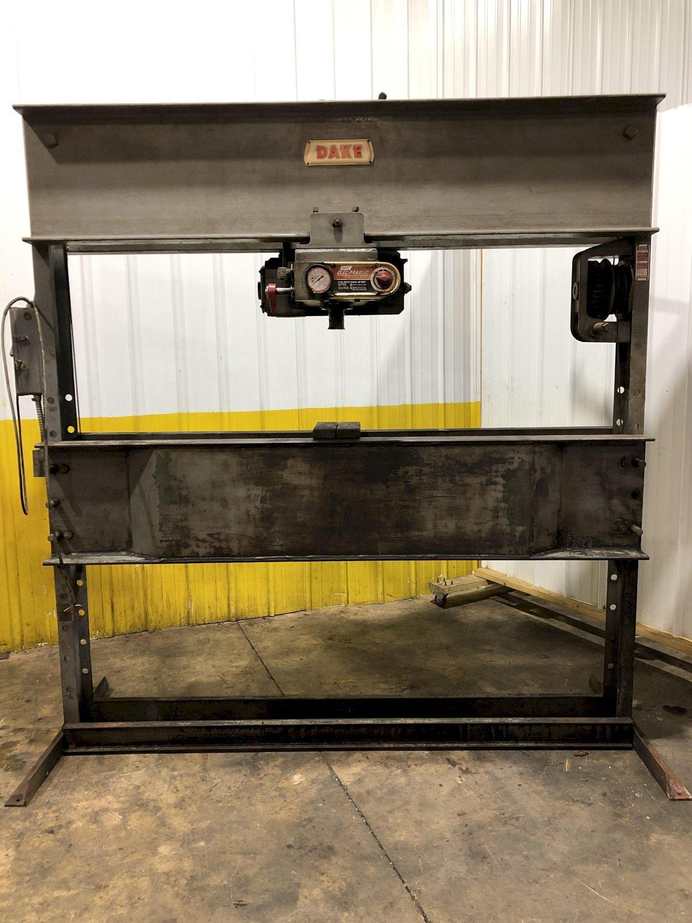50 TON DAKE MODEL #5-096A ELEC-DRAULIC HYDRAULIC H FRAME PRESS: STOCK 17530