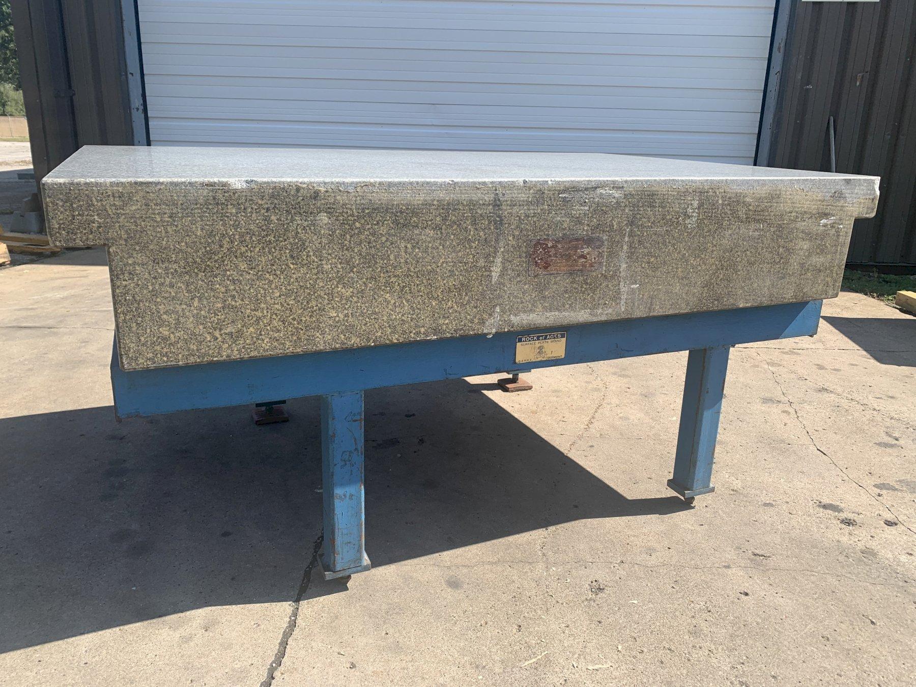 48″ X 72″ X 12″ GRANITE SURFACE PLATE WITH STEEL STAND: STOCK #11185