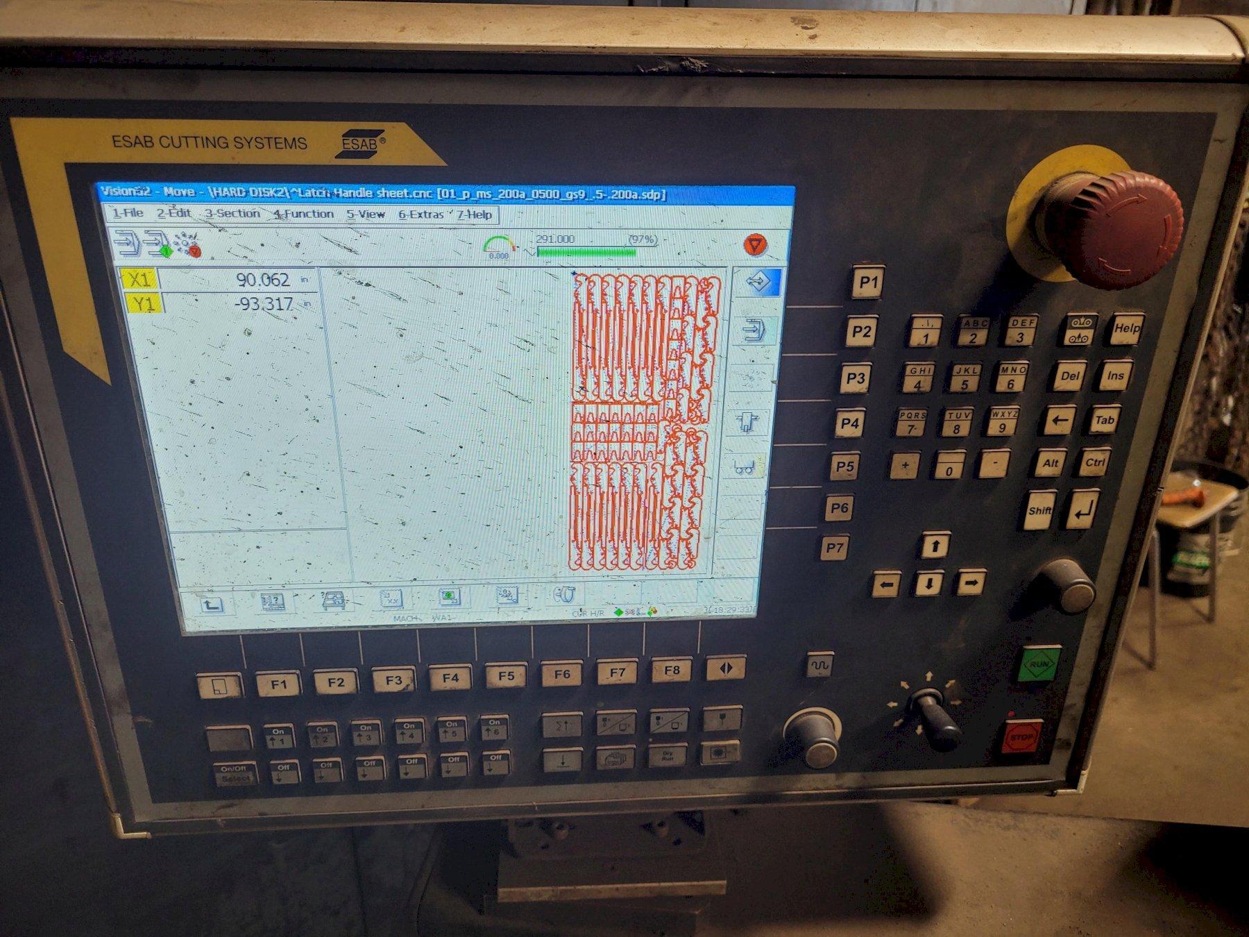 9′ X 35′ ESAB MODEL SABRE DX3500 PLASMA BURNING TABLE, NEW 2010: STOCK ...