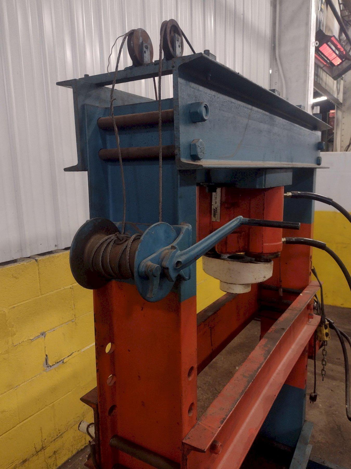 100 TON OTC POWER TEAM OWATONNA H FRAME HYDRAULIC PRESS: STOCK 16240