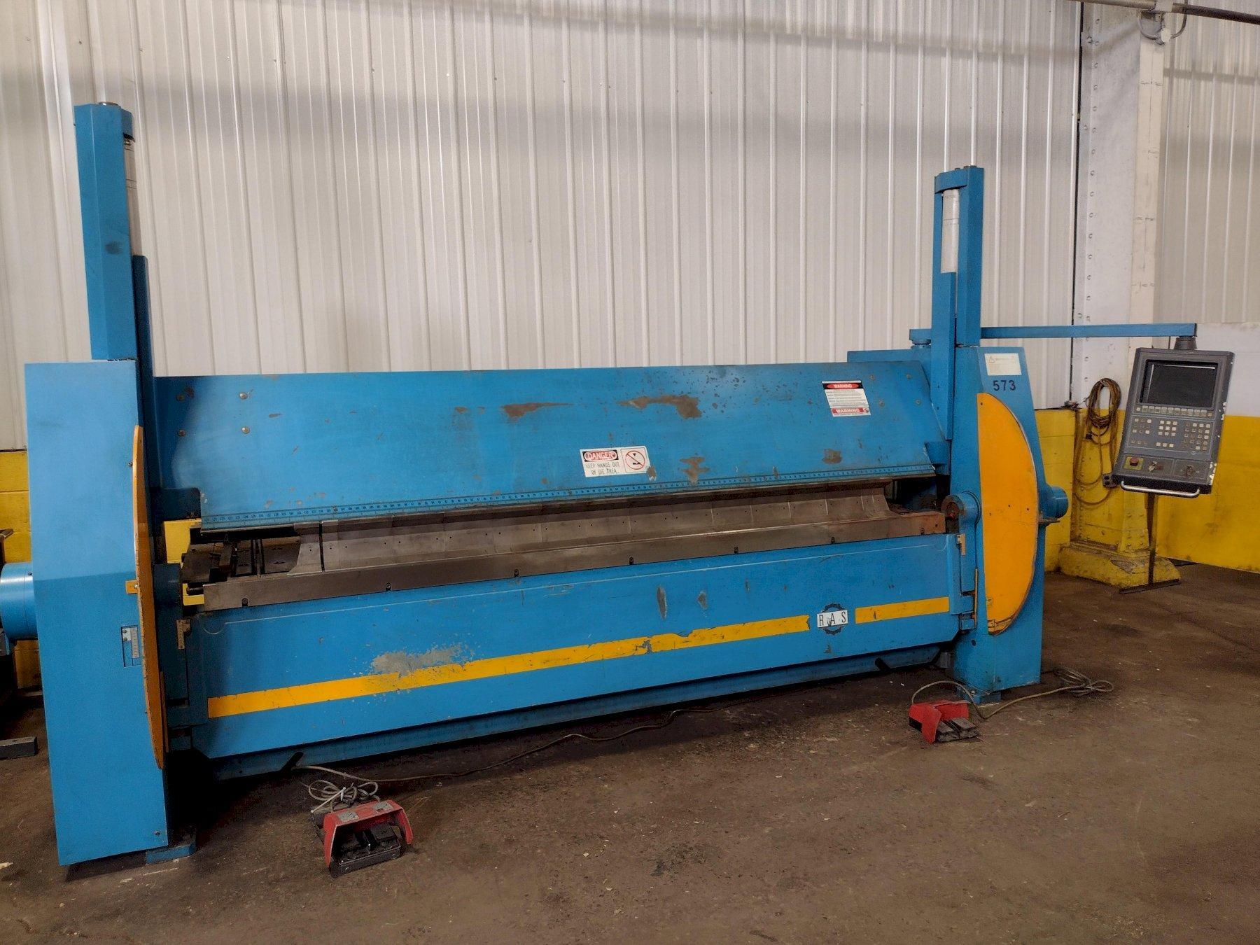 126″ x 9 GAUGE RAS MODEL #74.20 CNC BENDER BENDING MACHINE: STOCK 17101