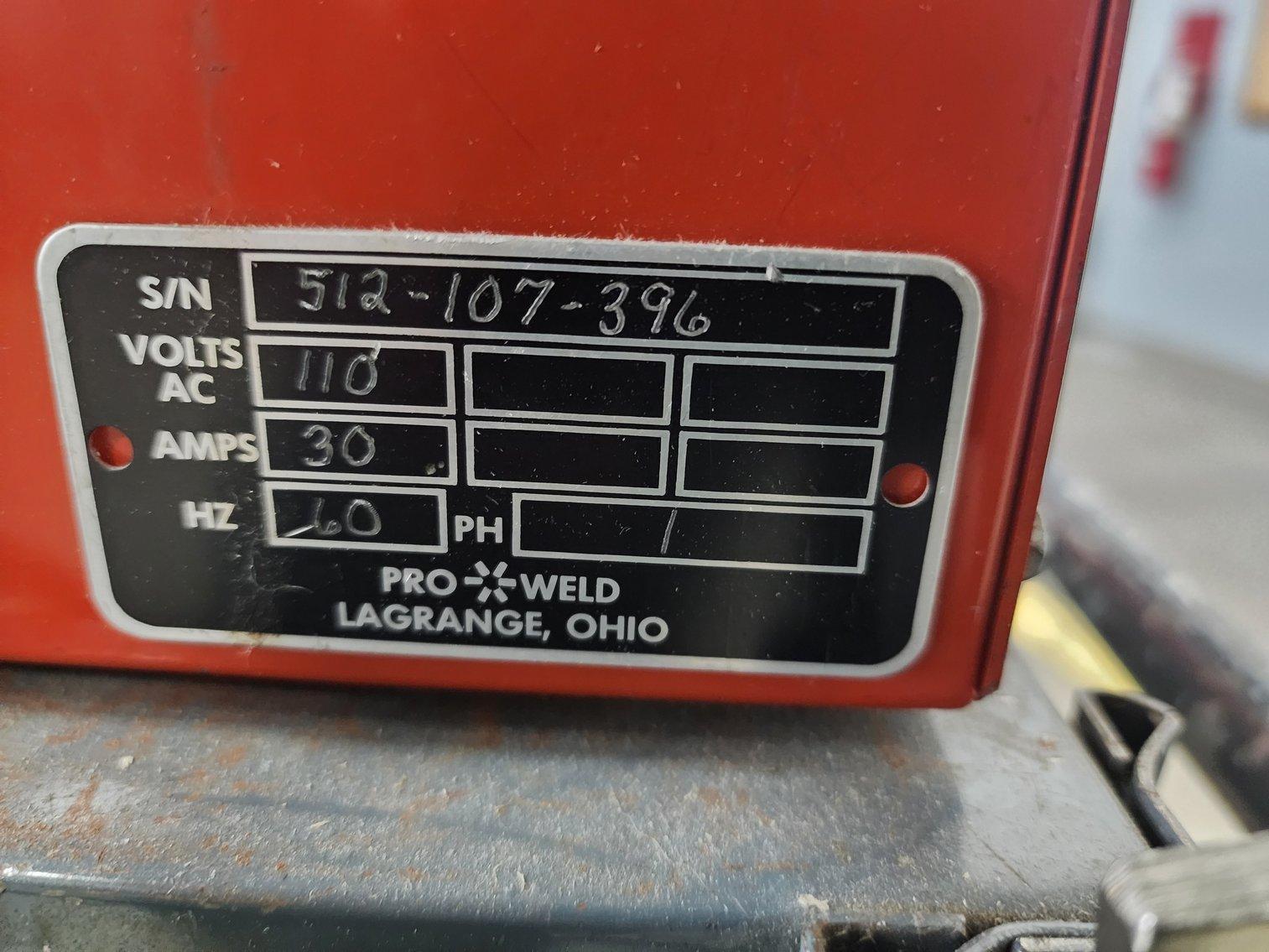 NORTHLAND FASTENING SYSTEMS/PRO-WELD MODEL CD-512 STUD WELDER: STOCK #22325