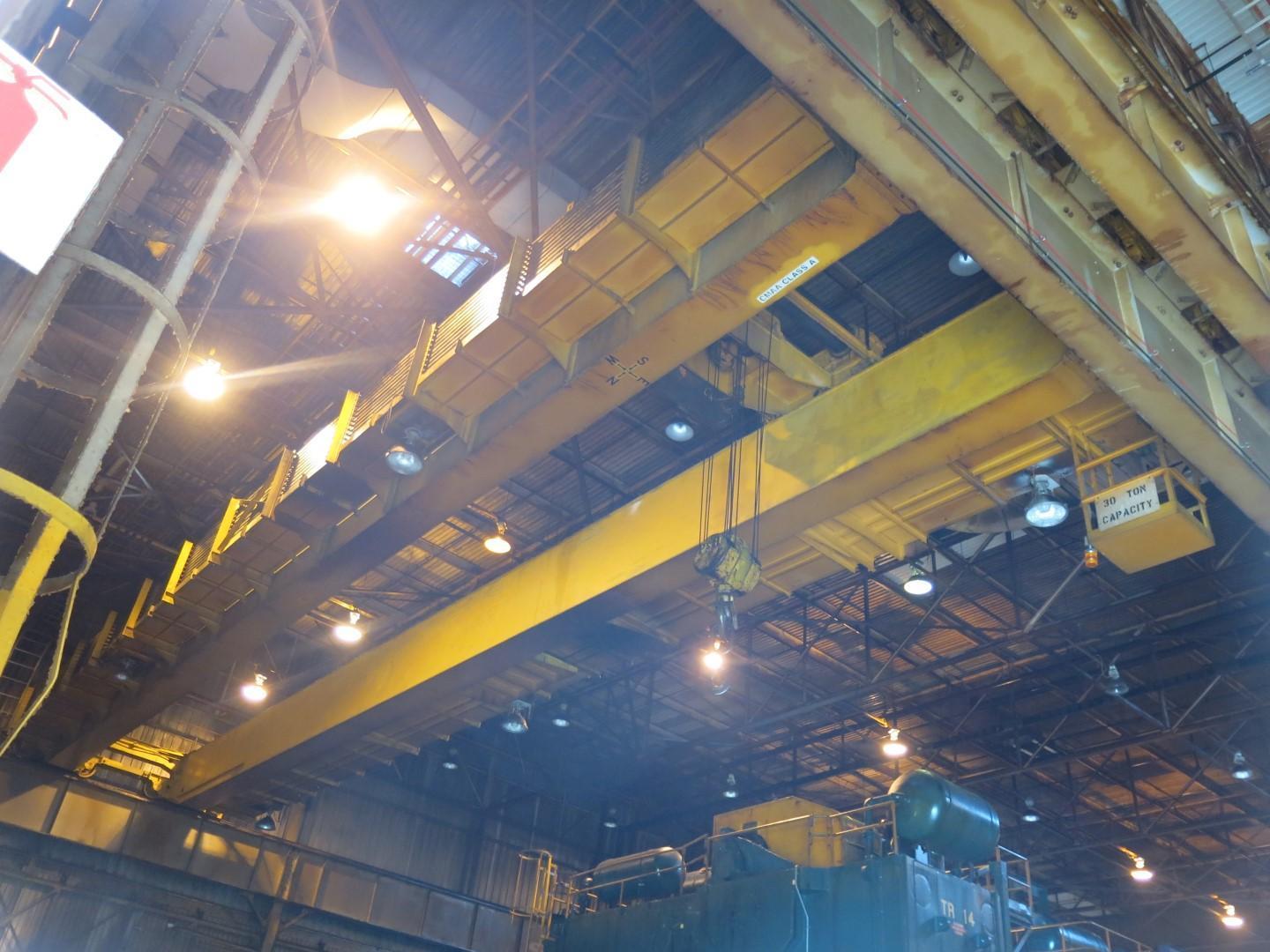 30 Ton x 48′ 1″ P&H Double Grinder Overhead Bridge Crane | G-2000 Inc.