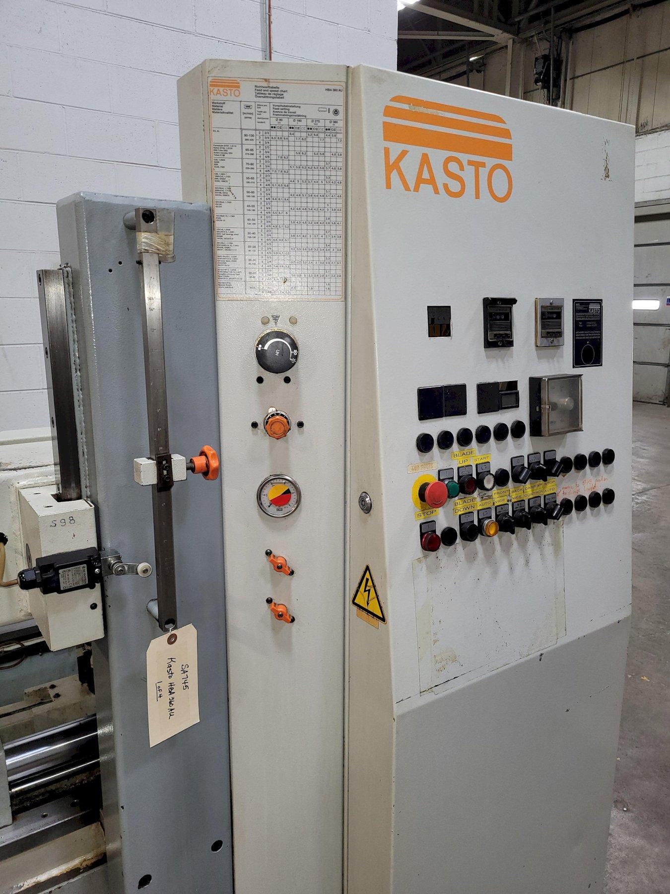 14” x 14” Kasto HBA360AU Automatic Dual Column Horizontal Band Saw ...