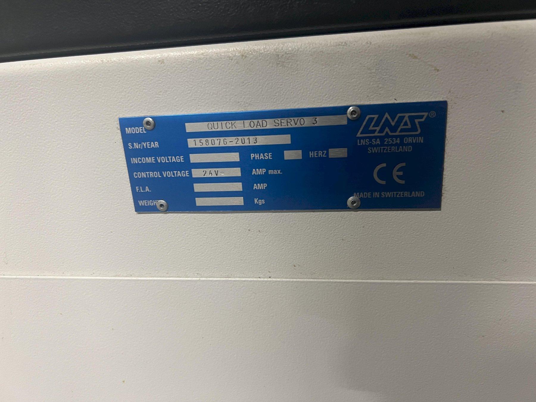 LNS Quick Load Servo S3 Bar Feeder For Sale-2013 | Buy and Sell Surplus ...