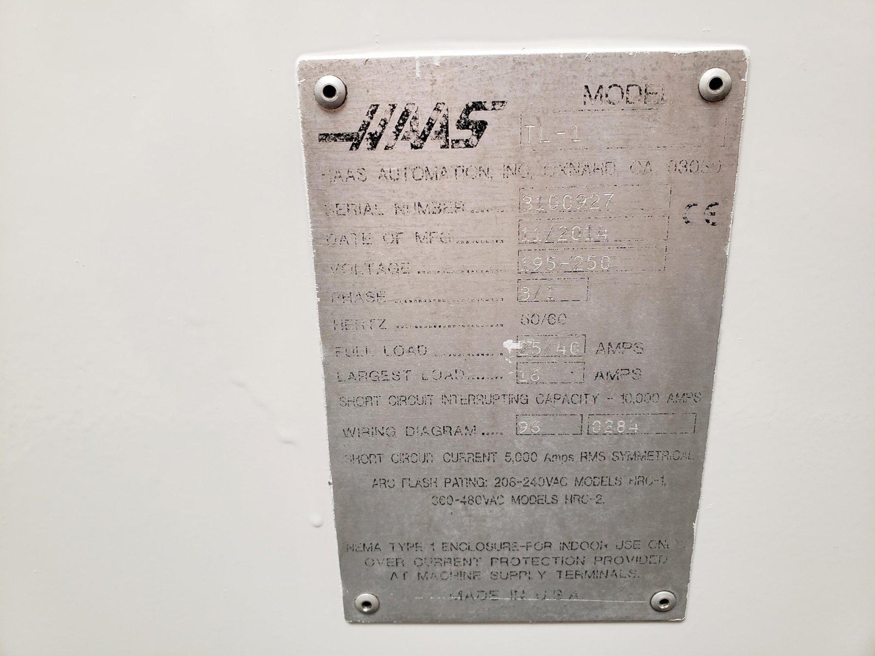 Haas TL-1 Horizontal Toolroom Lathe 2014 with: Haas CNC Control, 8 ...