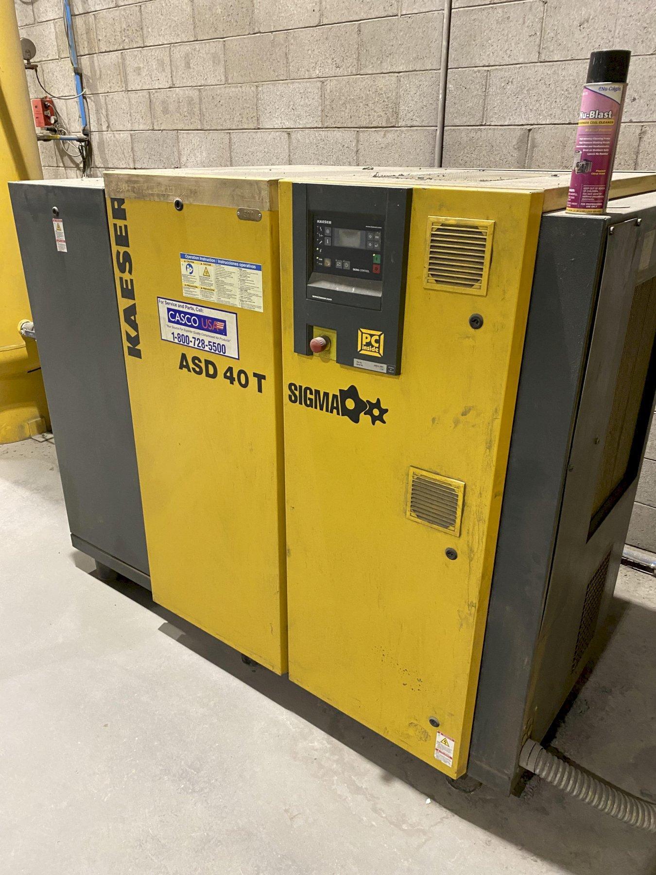40 HP KAESER ASD-40-T ROTARY SCREW AIR COMPRESSOR. STOCK # 0845321 | G ...
