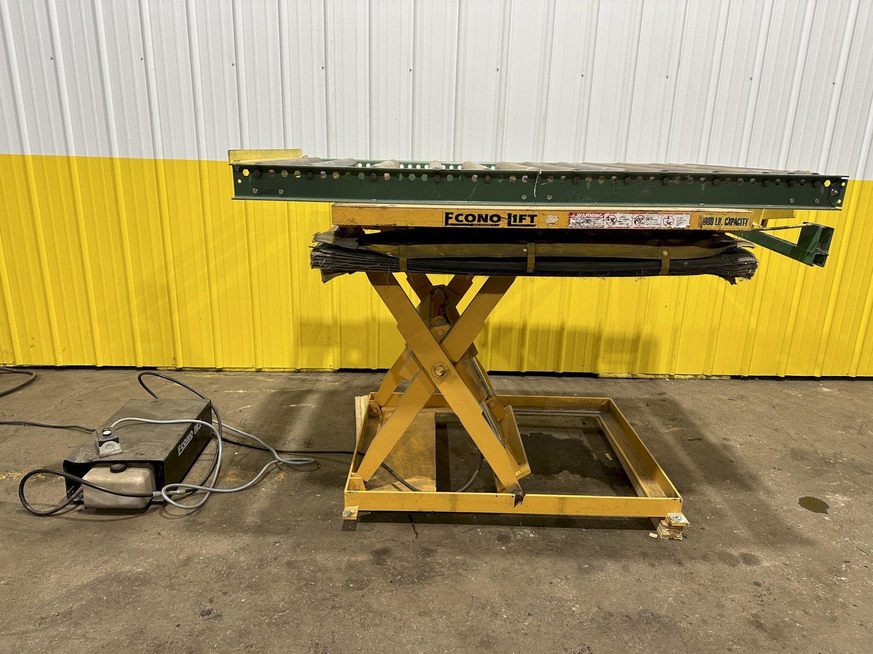 61″ x 39″ 4000 LB ECONO LIFT ROLLER SURFACE LIFT TABLE: STOCK #20920