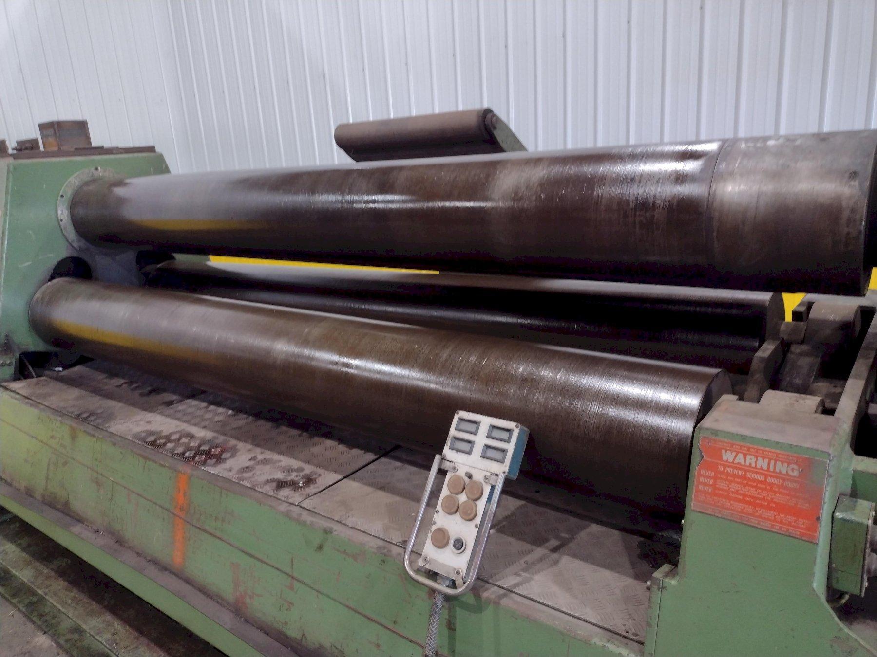 10′ X 1″ ROUNDO MODEL #PS360 3-ROLL HYDRAULIC PLATE BENDING ROLL: STOCK ...