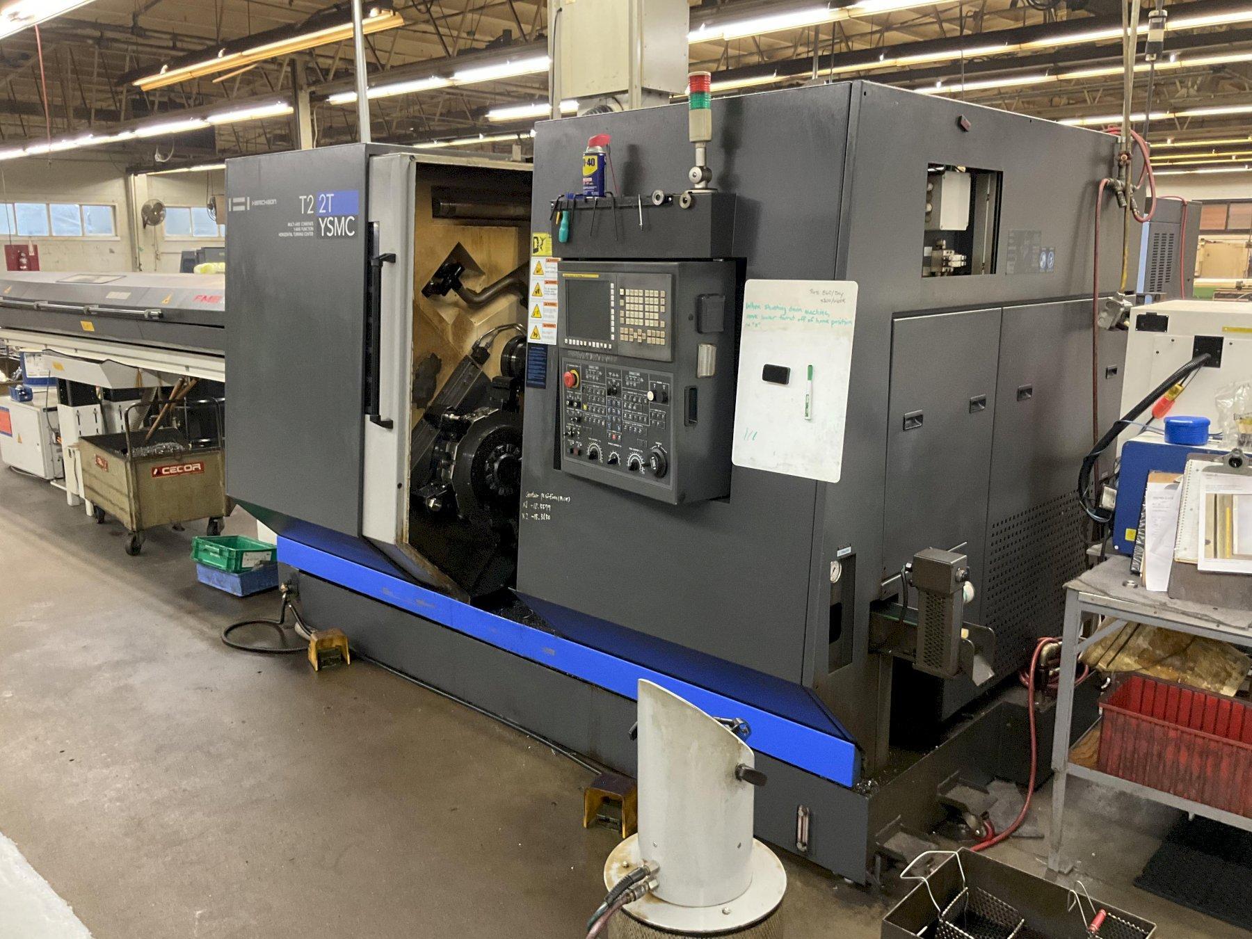 (2013) HWACHEON T2-2T-YSMC MULTI-AXIS CNC LATHE W/ FMB TURBO 5-55 ...