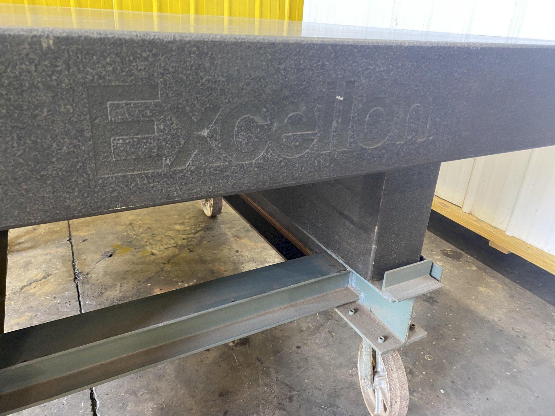 60″ X 72″ EXCELLON GRANITE LAYOUT TABLE ON CASTERS: STOCK #17868