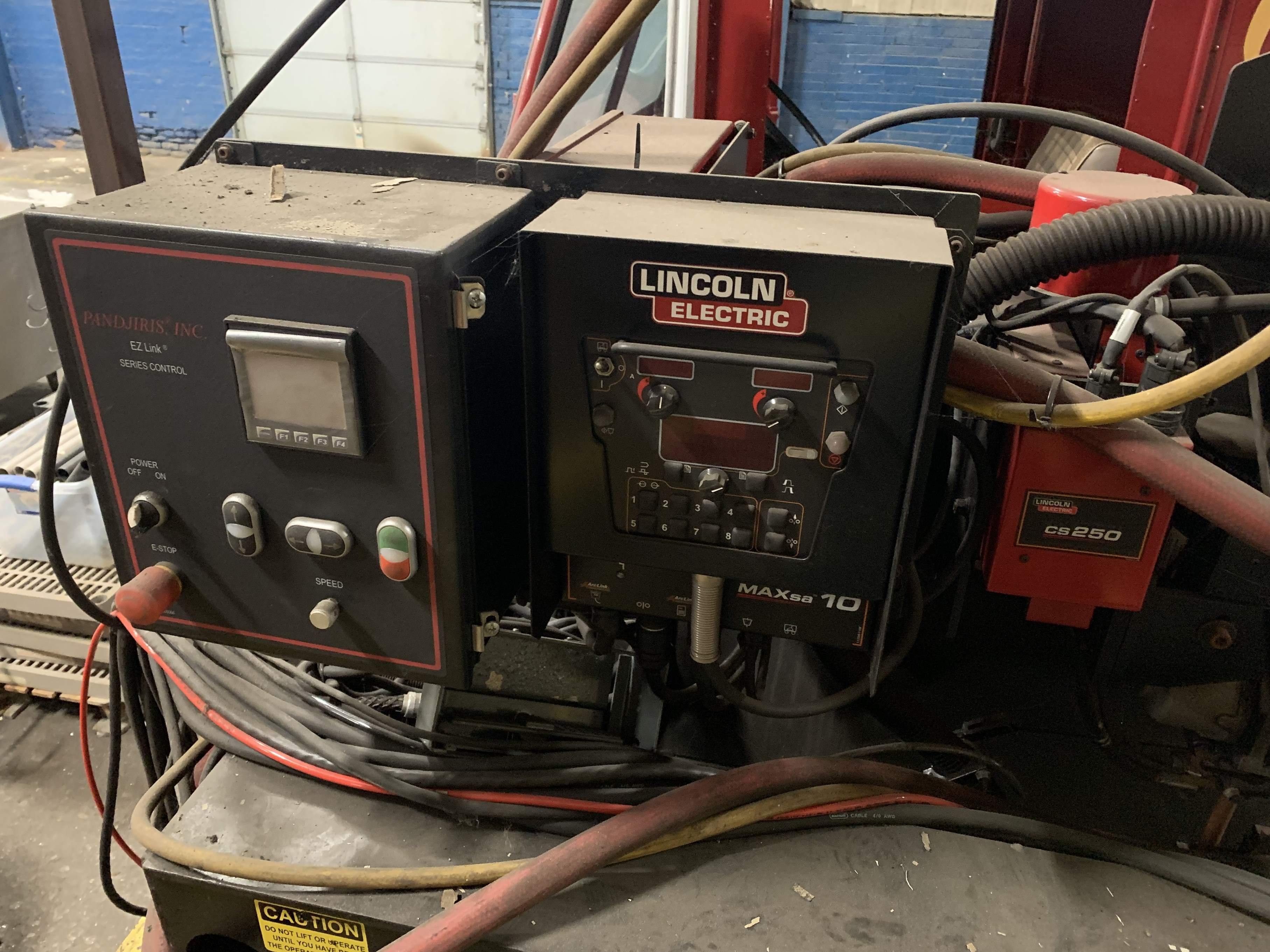 120″ X 3/8″ PANDJIRIS MODEL 120-I/50-FS SEAM WELDER WITH LINCOLN ...