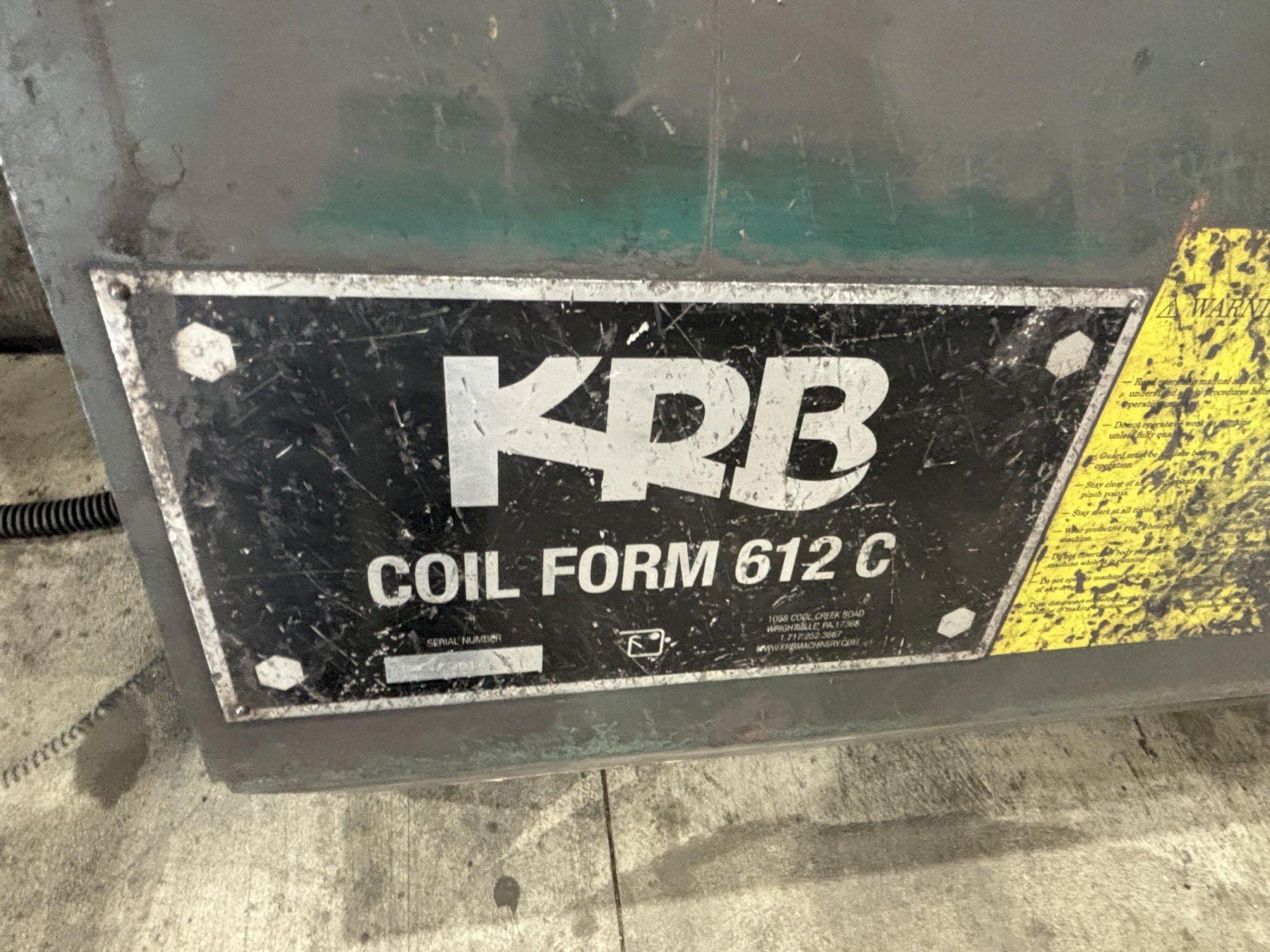 KRB MODEL #COIL FORM 612C REBAR BENDER: STOCK #20793