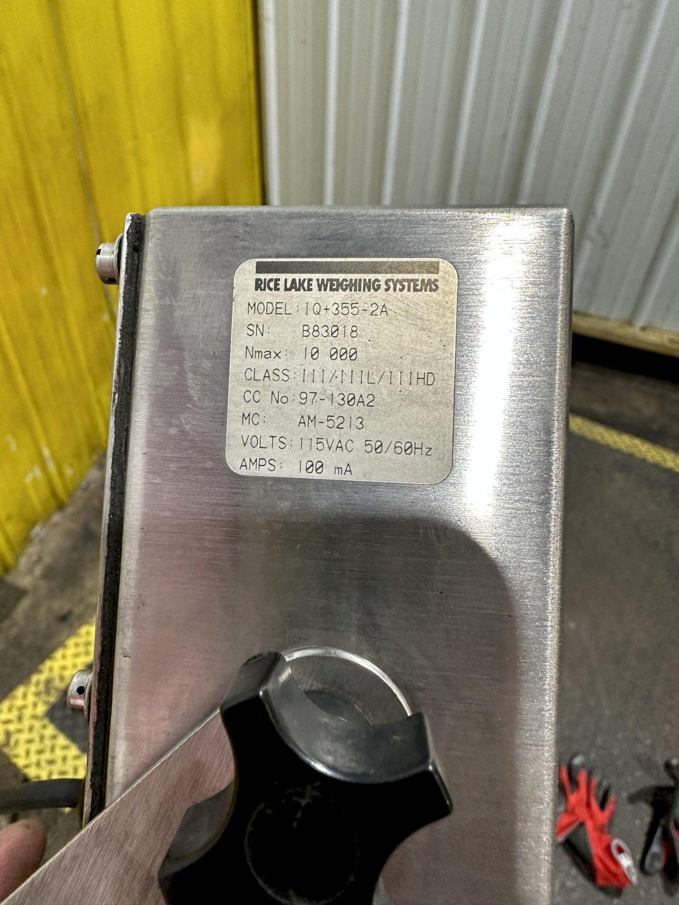 10,000 LBS RICE LAKE MODEL #5X5X10K PLATFORM FLOOR SCALE: STOCK #17924