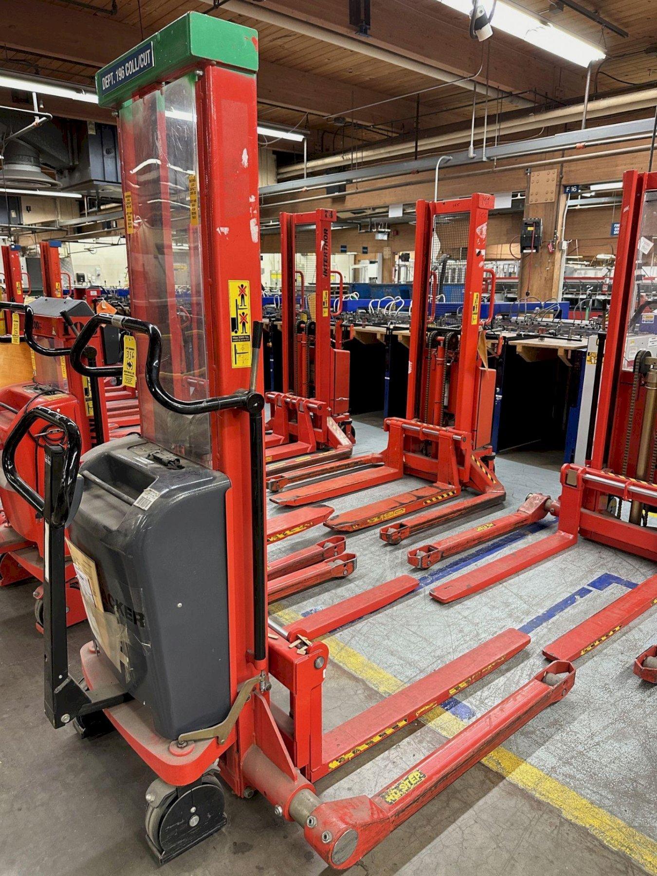 Powered Lift Pallet Straddle Stacker – 2,200 lb Capacity, Lifts Up to ...