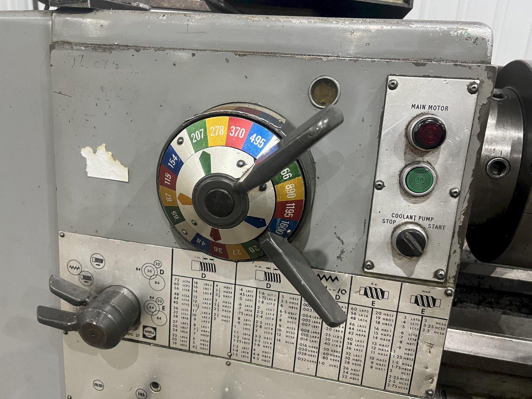 17″ X 80″ CLAUSING COLCHESTER MODEL #17 ENGINE LATHE, 3″ HOLE: STOCK #19820