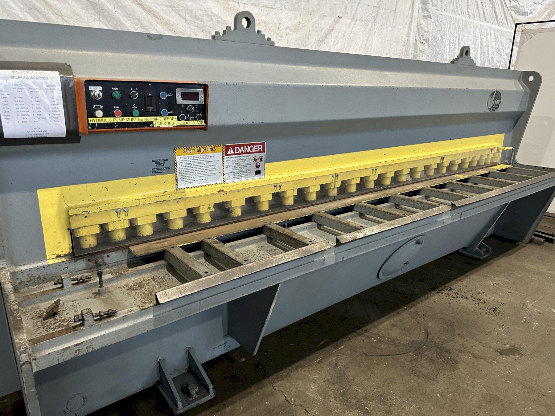 12′ X 1/4″ ATALNTIC MODEL HD50-12 HYDRAULIC SQUARING SHEAR. STOCK ...