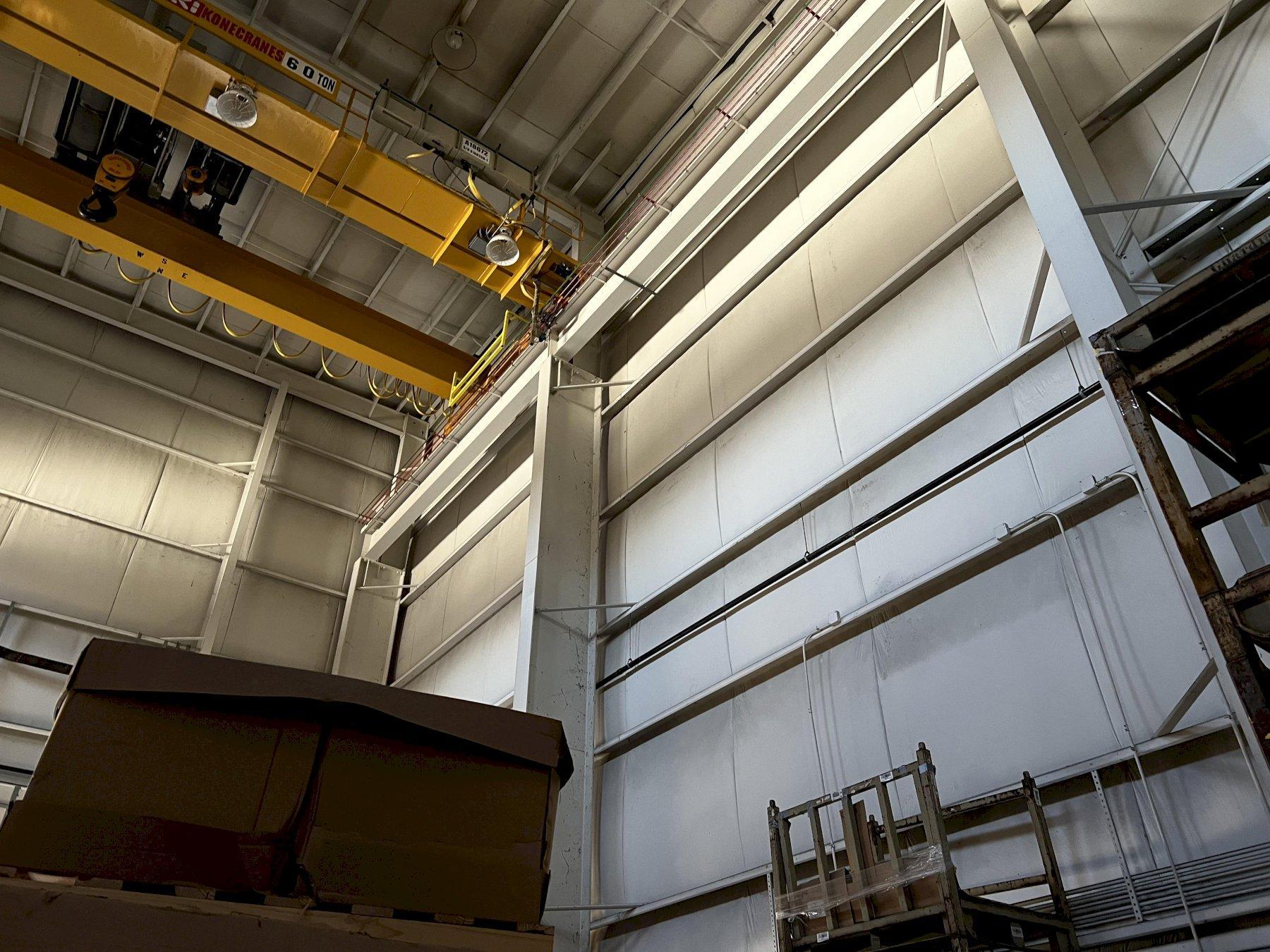 60 TON (10T AUX) KONE 8-WHEEL DOUBLE GIRDER OVERHEAD BRIDGE CRANE ...