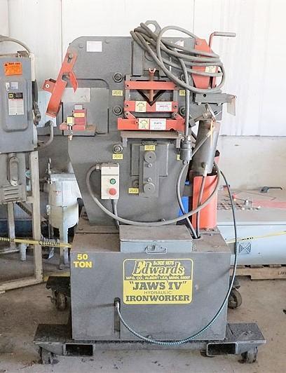 50 TON EDWARDS MODEL “JAWS IV” HYDRAULIC IRONWORKER: STOCK #13421