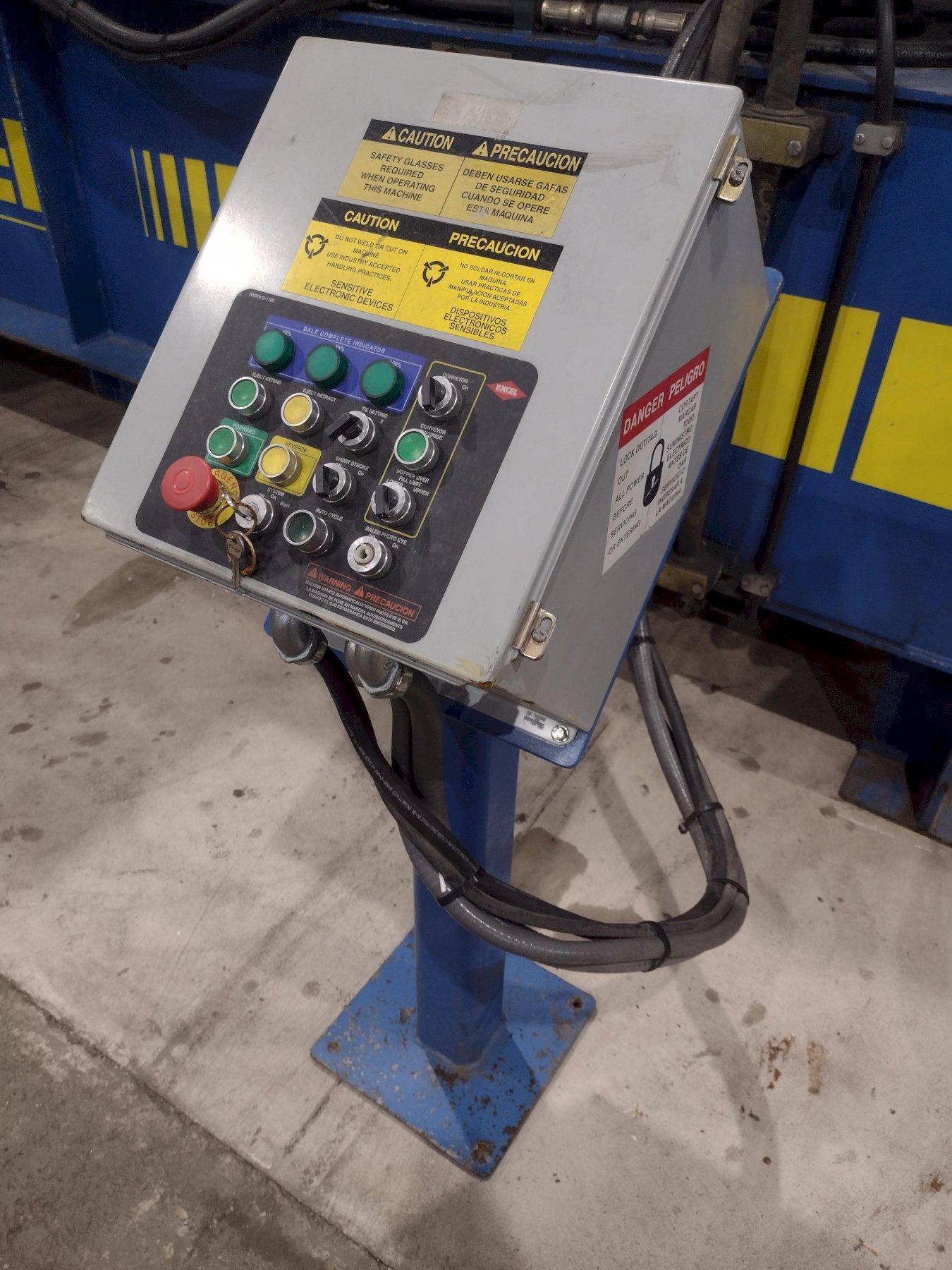 60″ x 30″ EXCEL MODEL #2R63 TWO-RAM AUTOMATIC HORIZTONAL BALER W/ AUTO ...