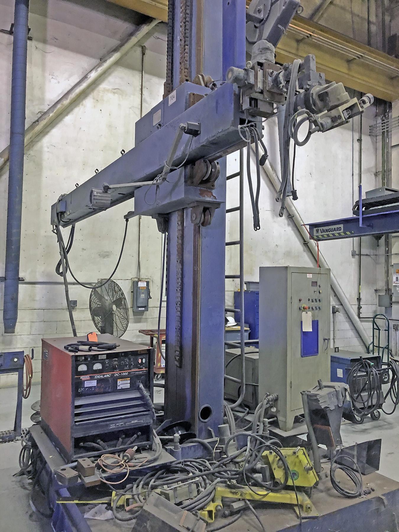 USED, 10′ X 13′ VANGUARD MODEL LHZ3X4 WELDING MANIPULATOR ON FIXED BASE ...