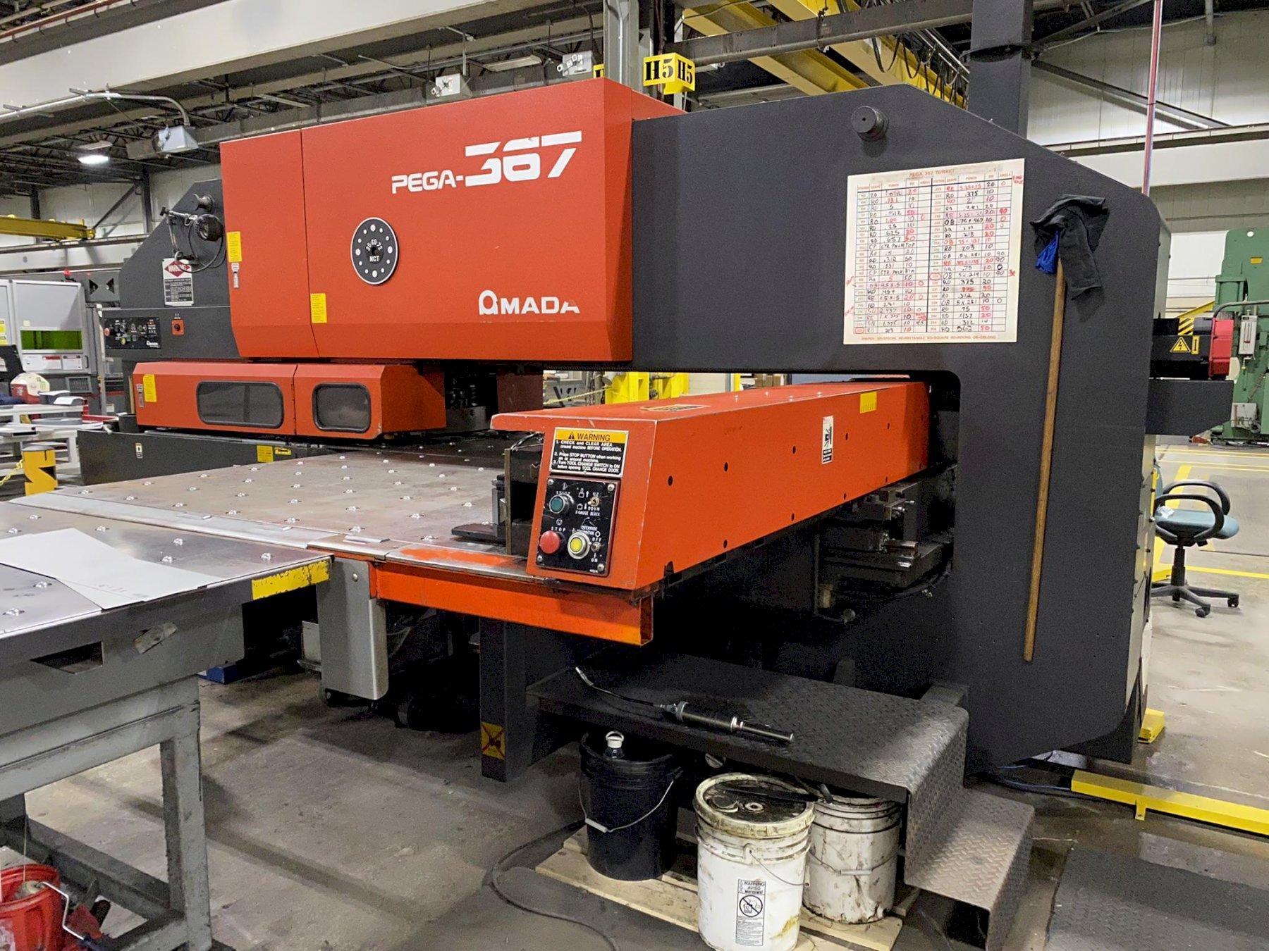 USED AMADA 33 TON TURRET PUNCH MODEL PEGA 367, Stock# 10959, Year: 1995 ...
