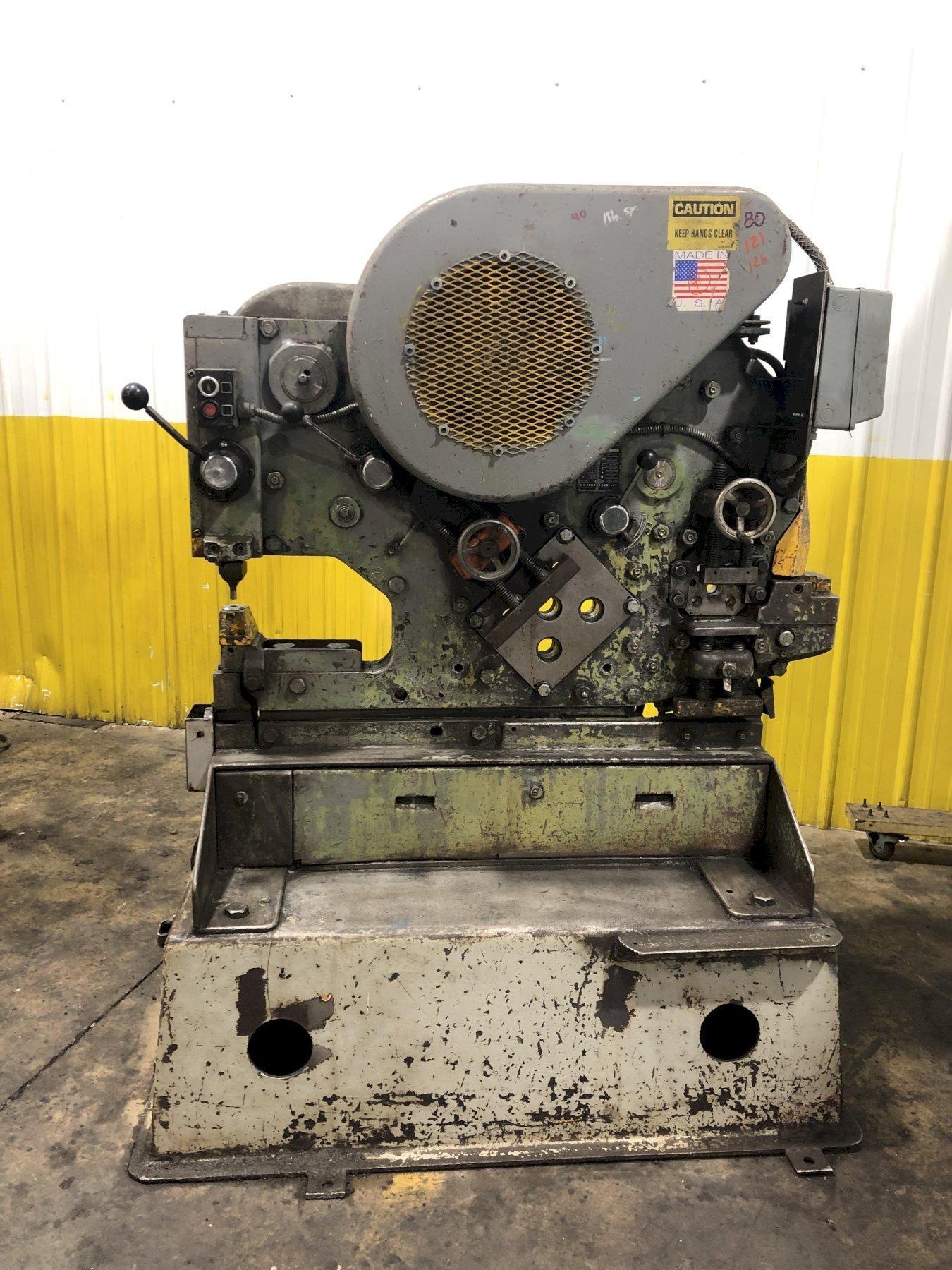 MUBEA MECHANICAL IRONWORKER W/ DIES FOR BAR SHEAR: STOCK #19069