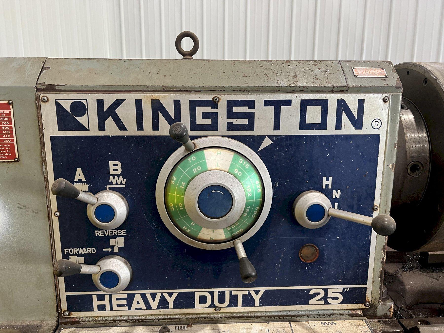 25″ X 96″ KINGSTON MODEL #HR3000 HEAVY DUTY ENGINE LATHE: STOCK #18947