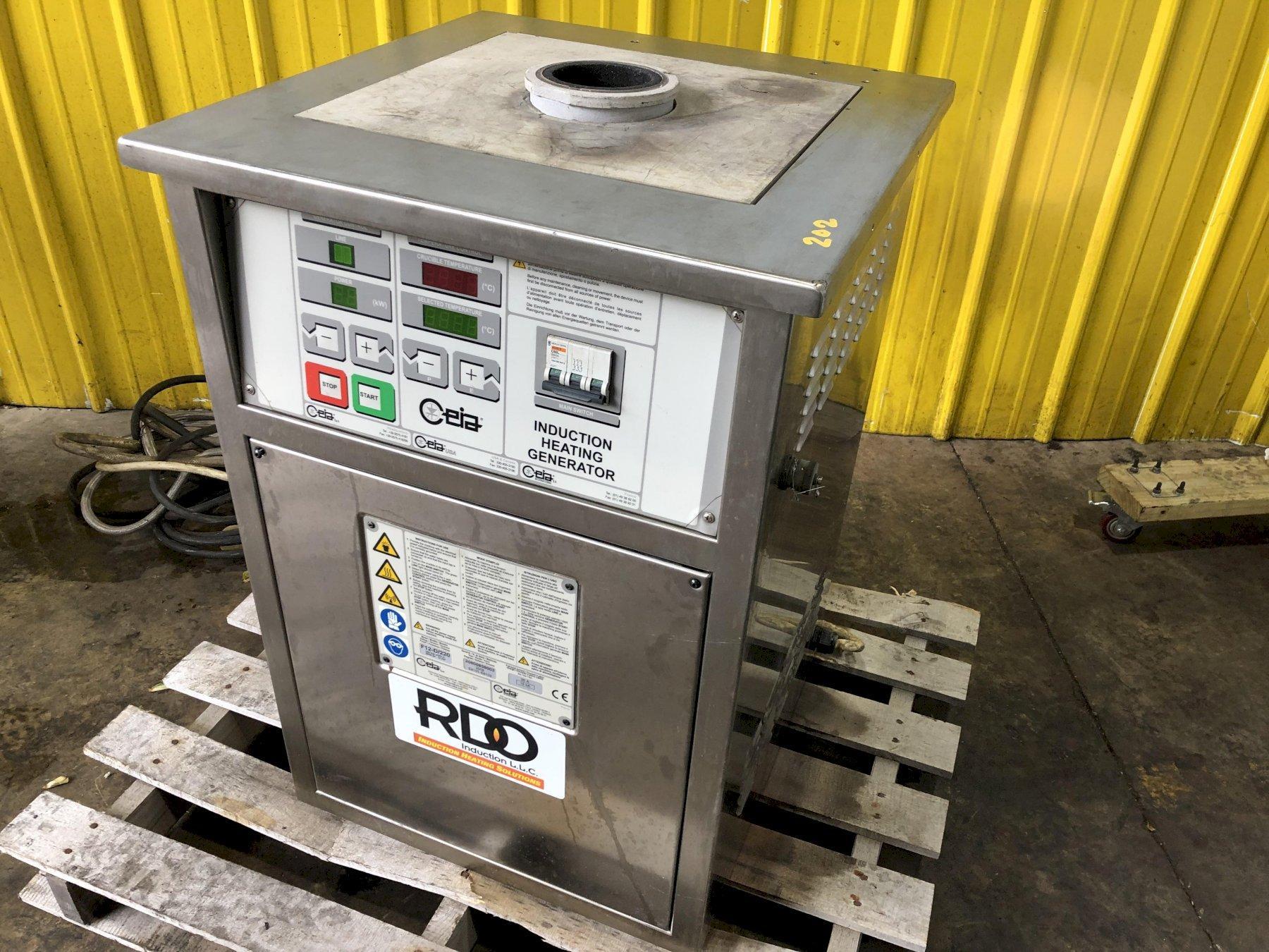 12 KW CEIA / RDO INDUCTION MODEL F12-0/220 INDUCTION MELTING FURNACE ...
