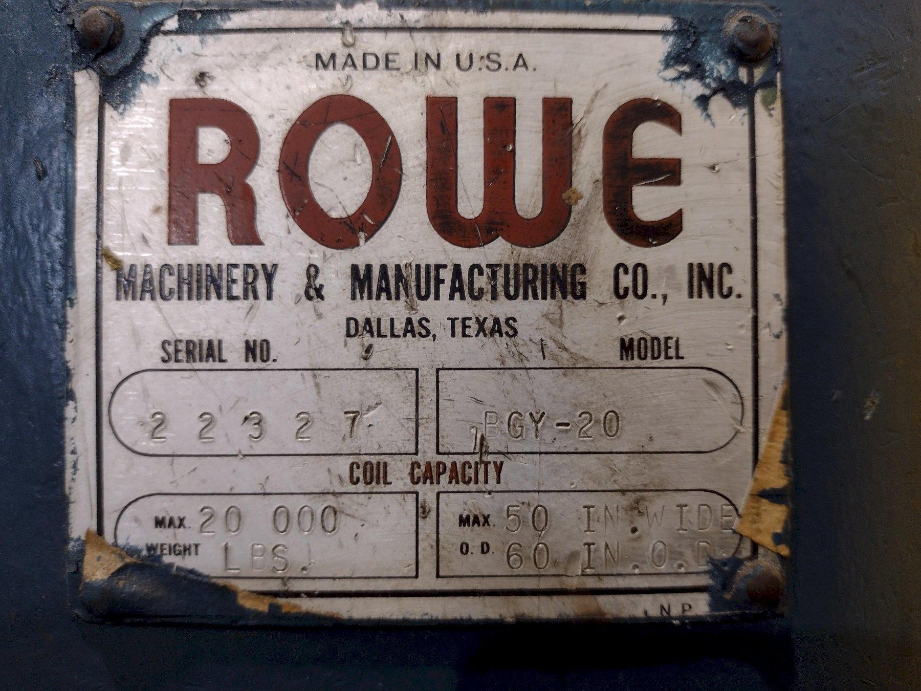 ROWE BHY-20 COIL CAR TABLE: STOCK #19515