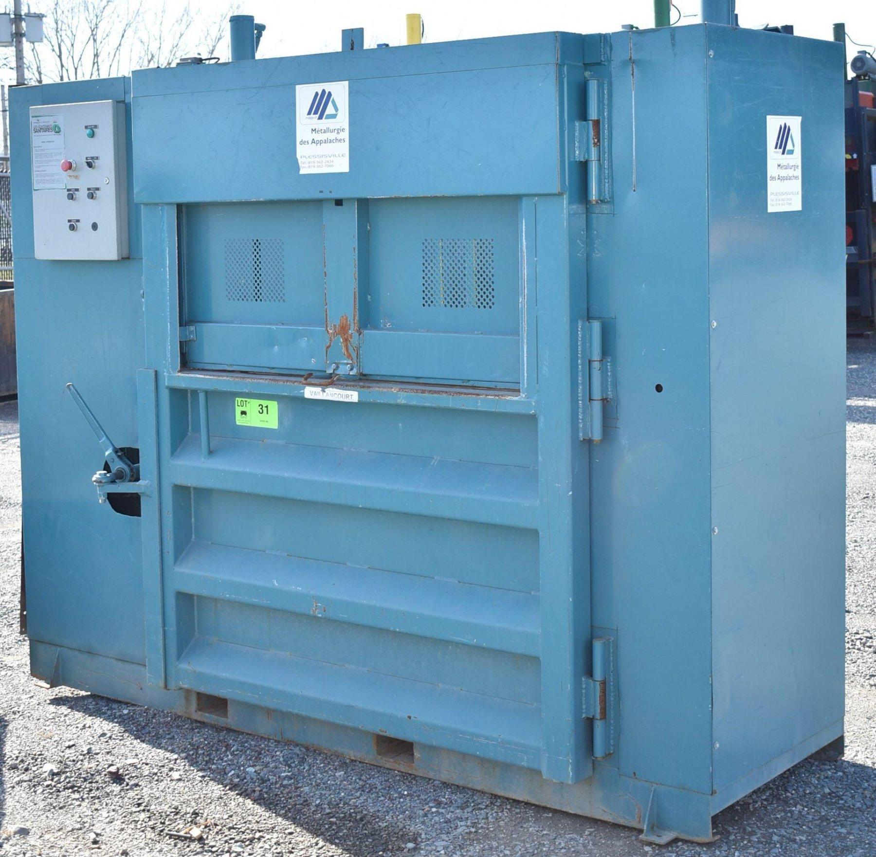 MDA VERTICAL HYDRAULIC BALER:STOCK#18049