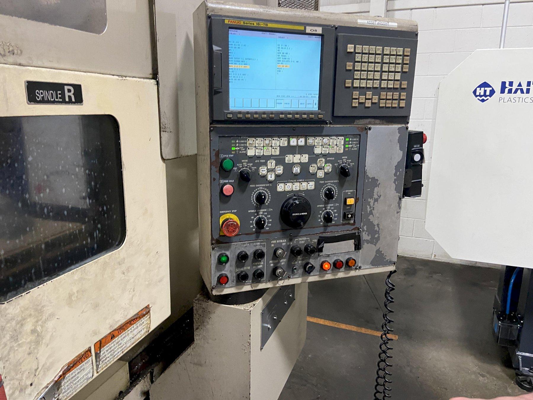 Okuma & Howa ACT 2SP-25HG Twin Spindle CNC Lathe with Gantry loader ...