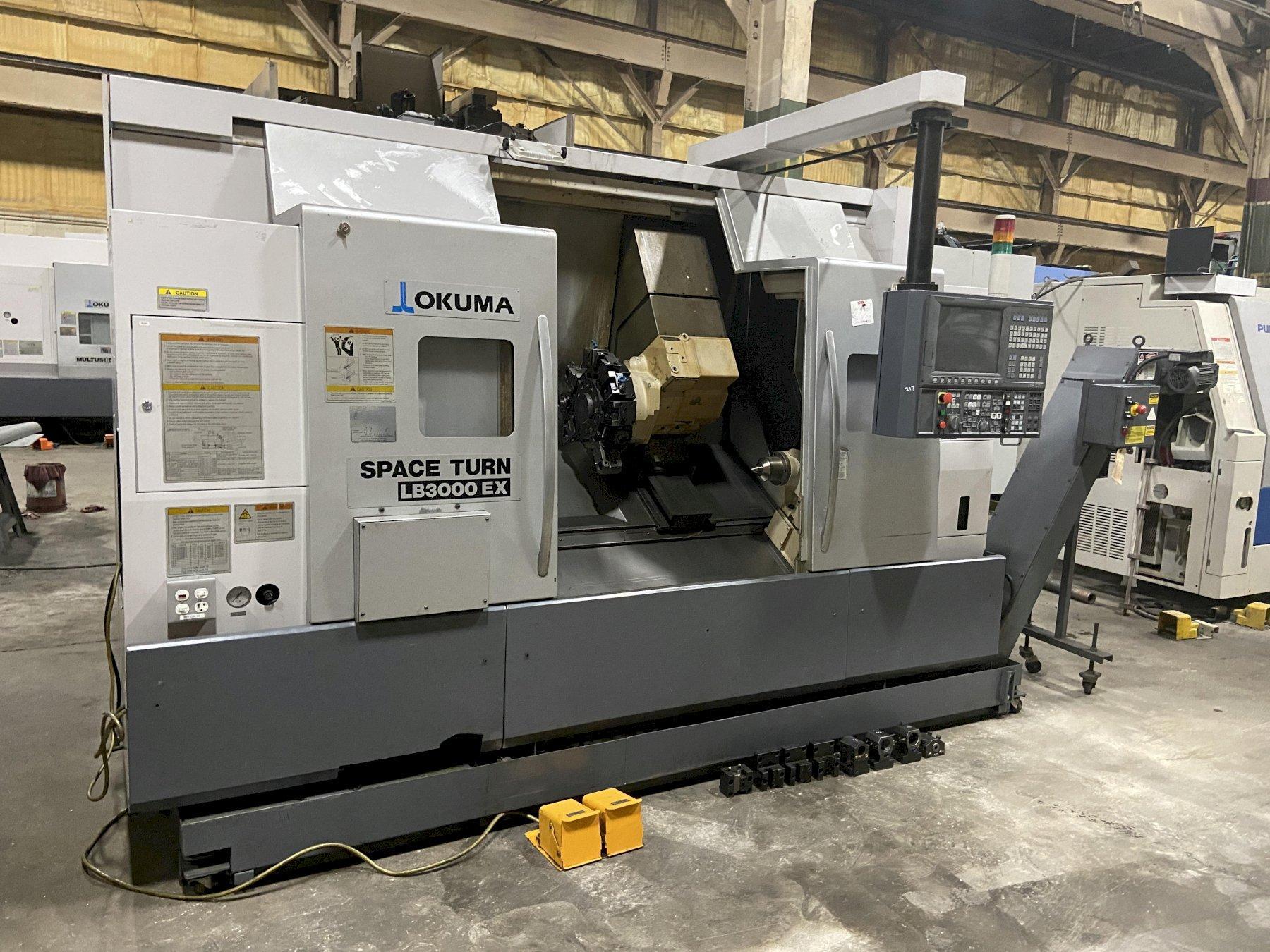 Okuma Space Turn LB4000EXII C-1500 CNC Lathe, OSP 300L, 12″ Chuck, 26 ...