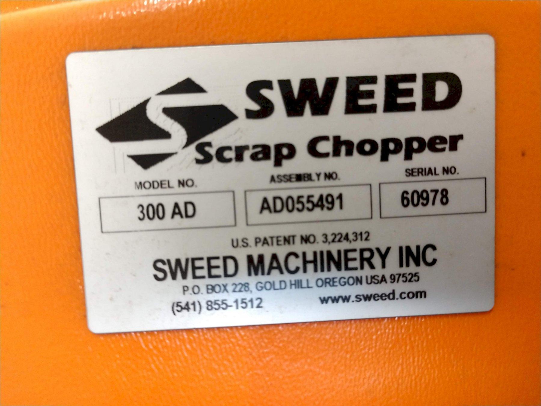 SWEED MODEL 300AD PLASTIC & STEEL BANDING SCRAP CHOPPER: STOCK #13012