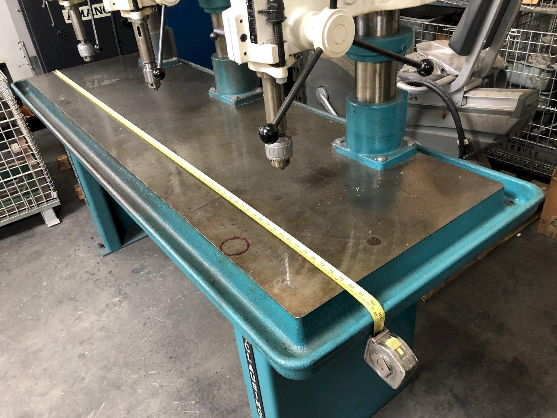 Clausing 20” 3 Head Variable Speed Drill Press Bank Gang Drill Press ...