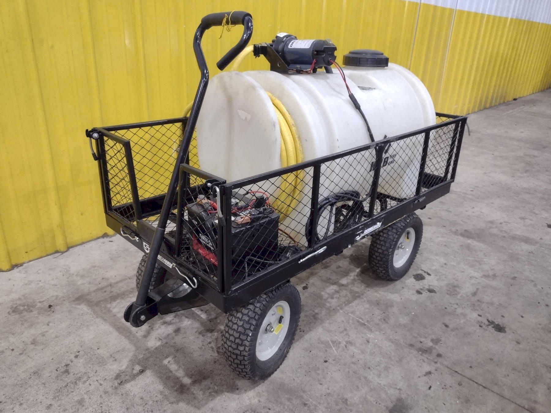 H20 FIRE PRO WATER TANK AND SPRAY HOSE W/ CART: STOCK #23450