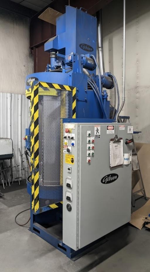 2012 GIBSON MODEL #12X44 DUAL CHAMBER ROTARY SHOT BLAST MACHINE SYSTEM ...