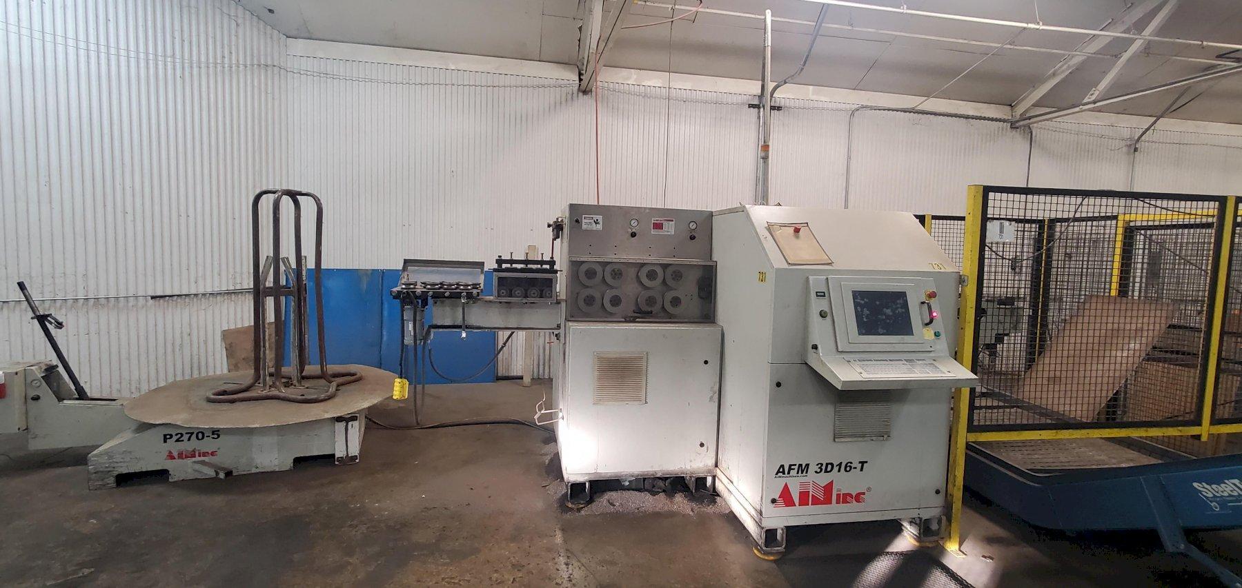 One Used 16mm AIM Model AFM-3D16T 3-D CNC Wire Bending Machine ...