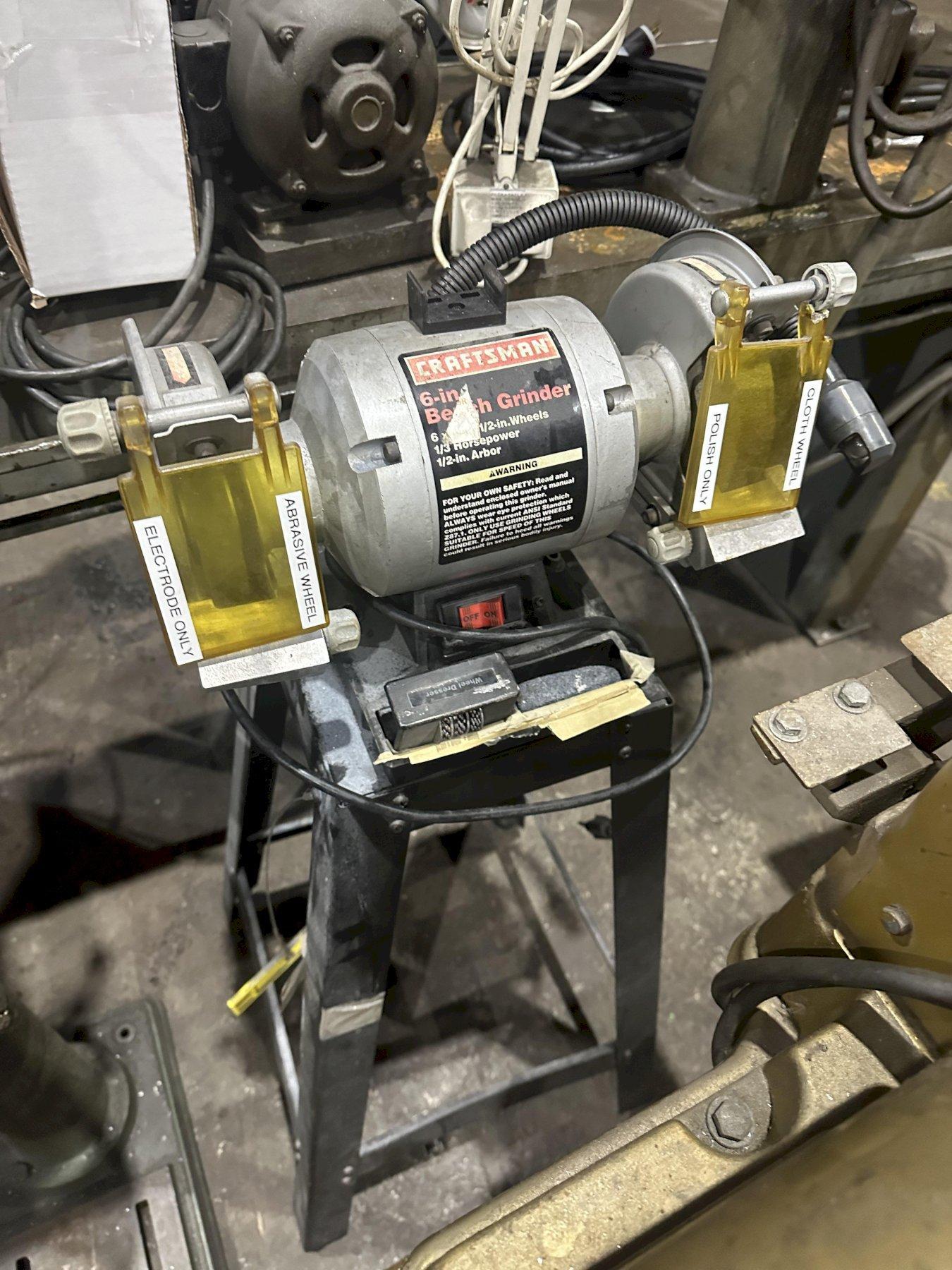 6″ CRAFTSMAN 1/3 HP DOUBLE END BENCH GRINDER, 110V SINGLE PHASE: STOCK ...