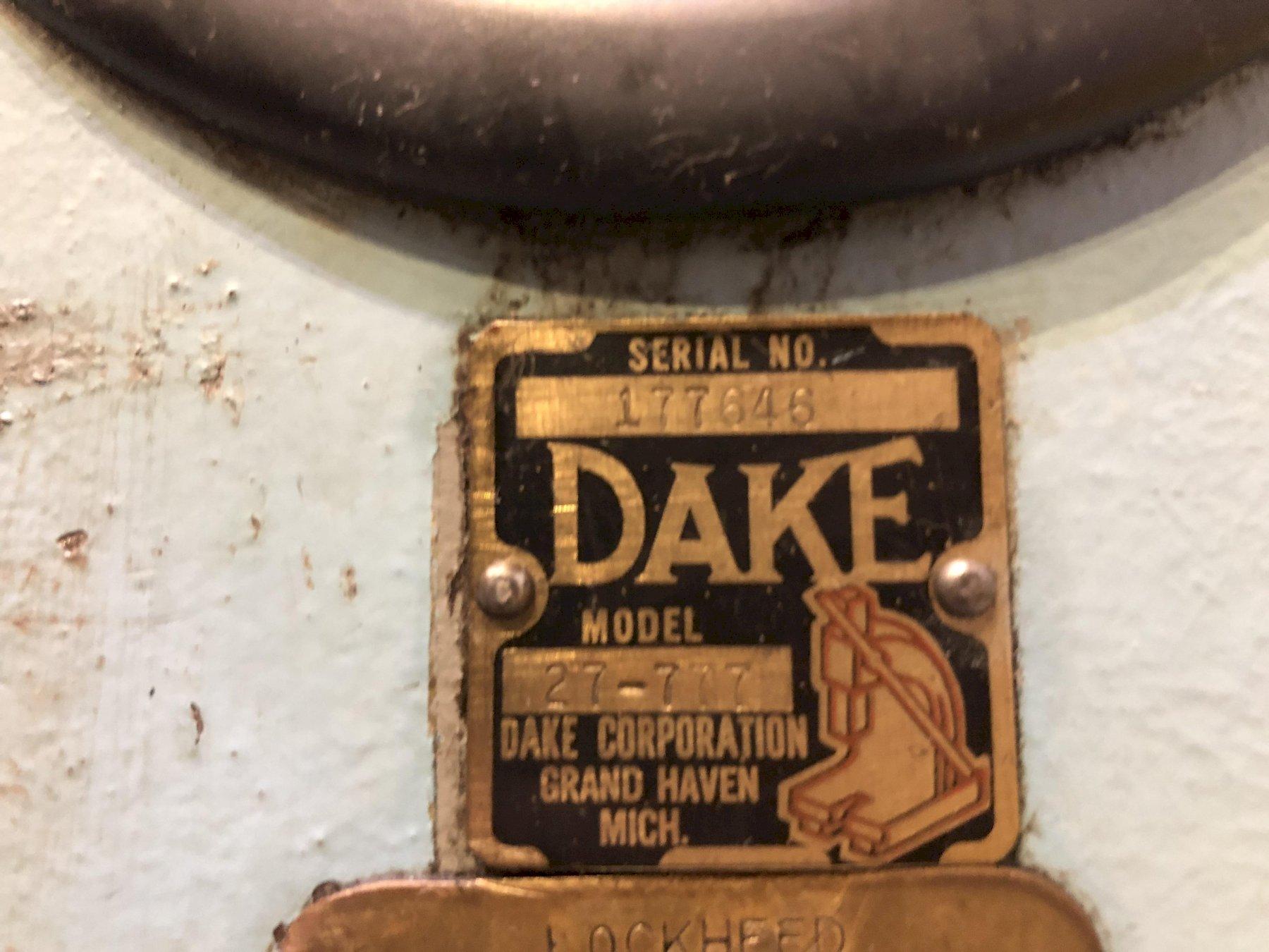 DAKE MODEL #27-777 HYDRAULIC 4 POST PRESS:STOCK 17062